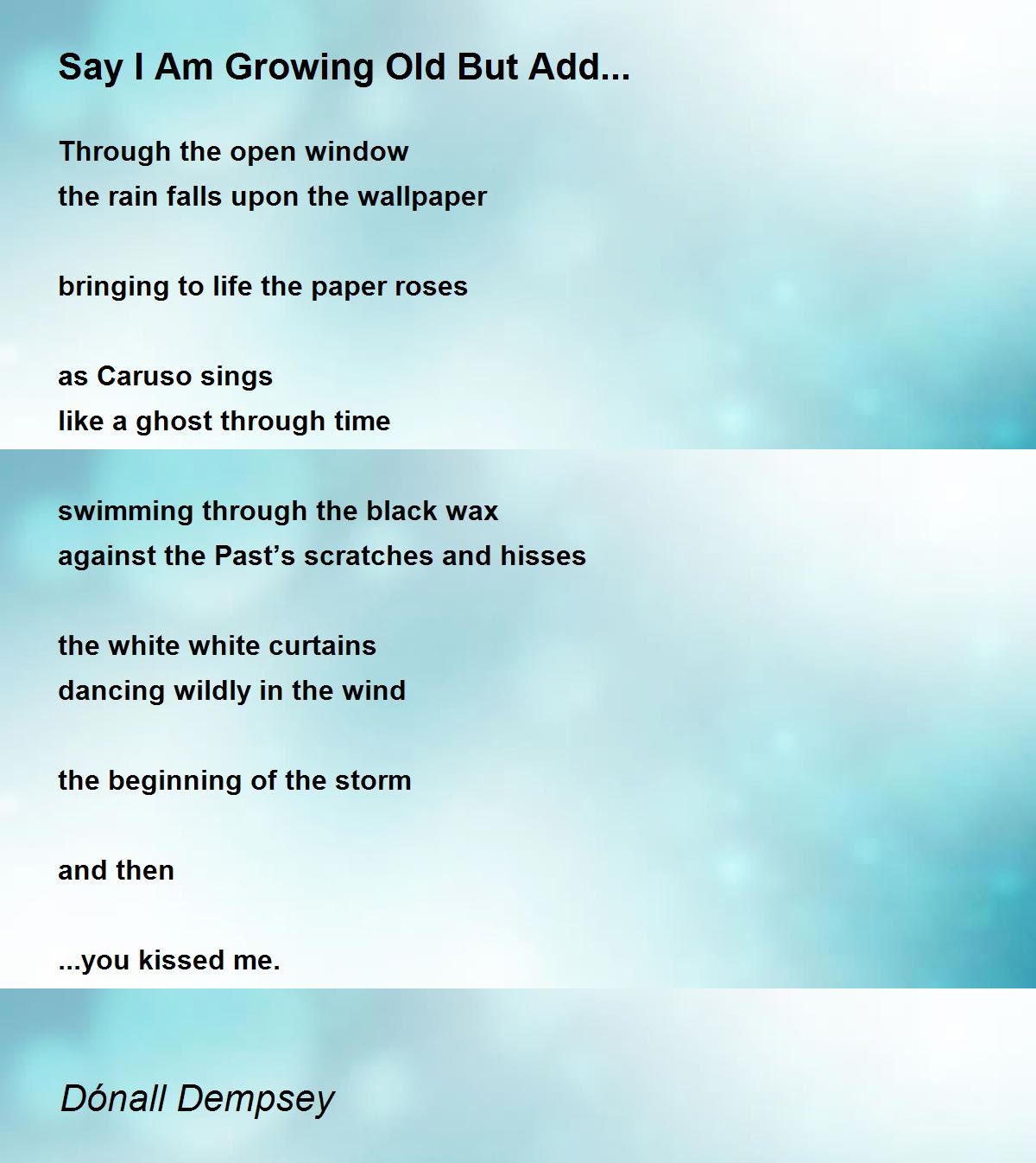 19 growing old poetry