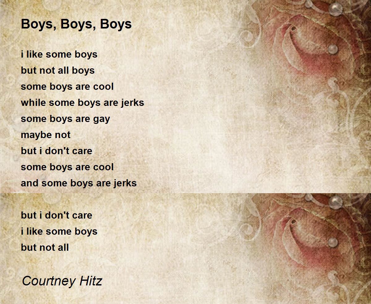 Inspirational Poems For Boys