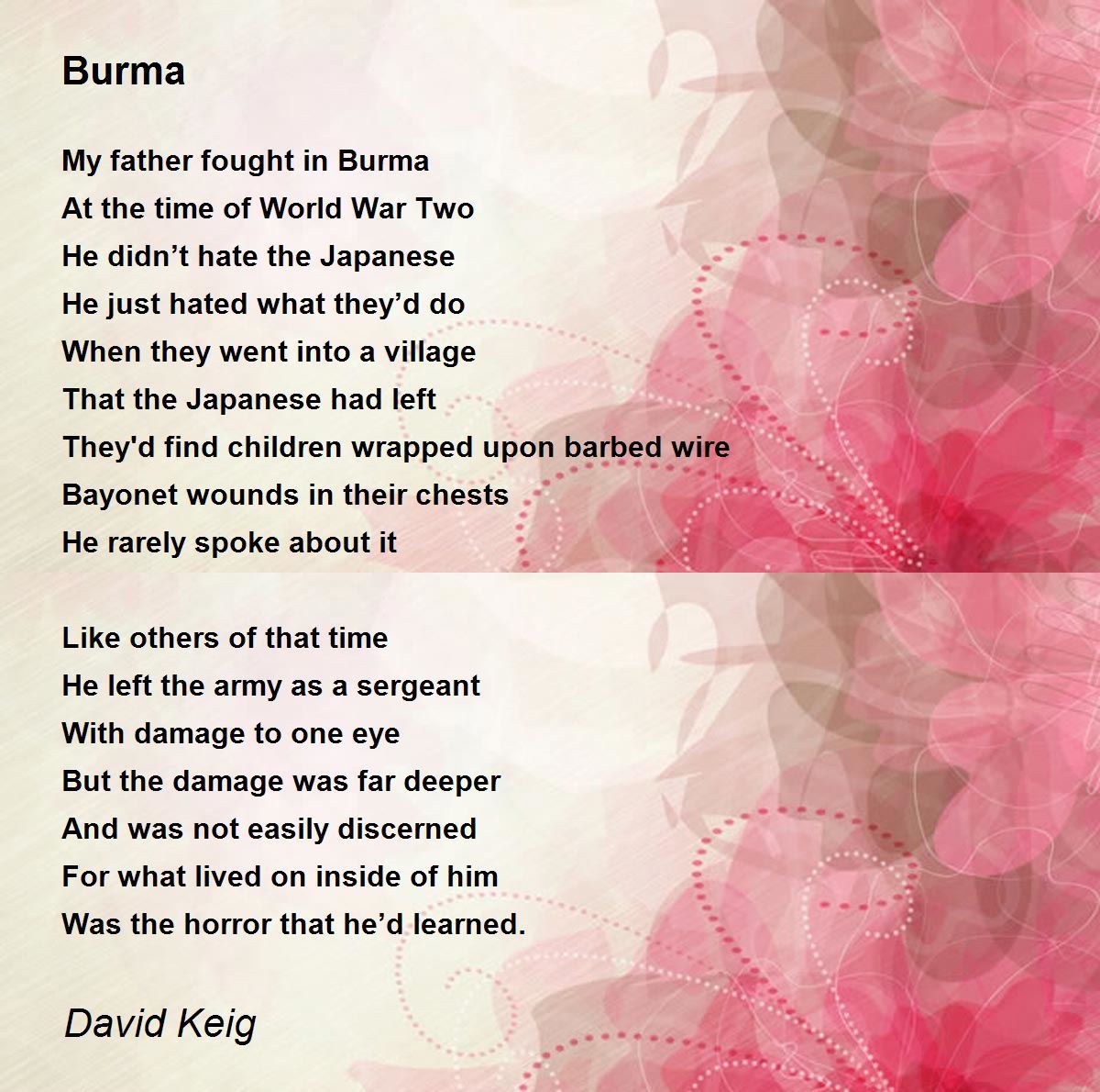 Burma - Burma Poem by David Keig