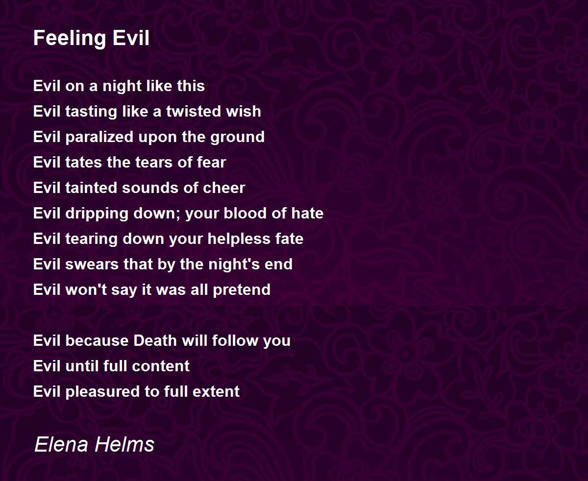 65 evil poetry