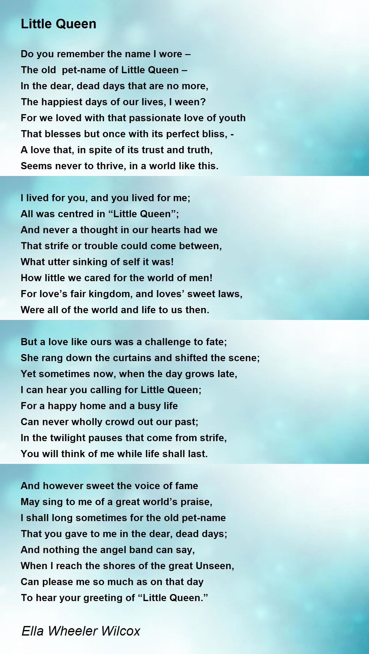 Is It Well Poem By Ella Wheeler Wilcox Poem Hunter