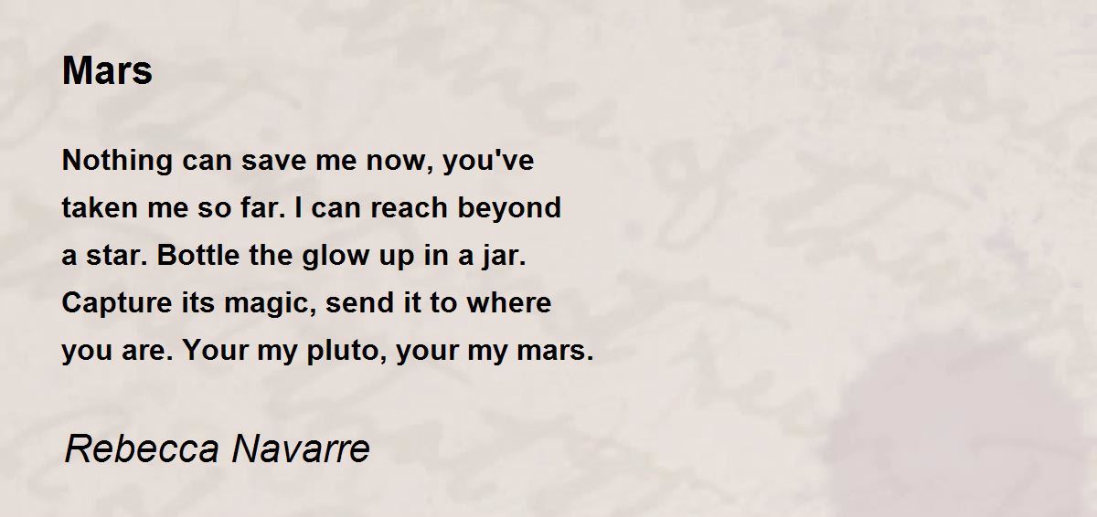 Poem About The Planet Mars