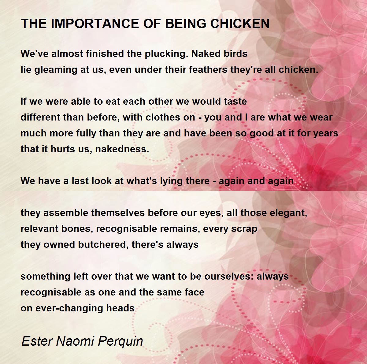 Chicken Concrete Poem at David Sells blog