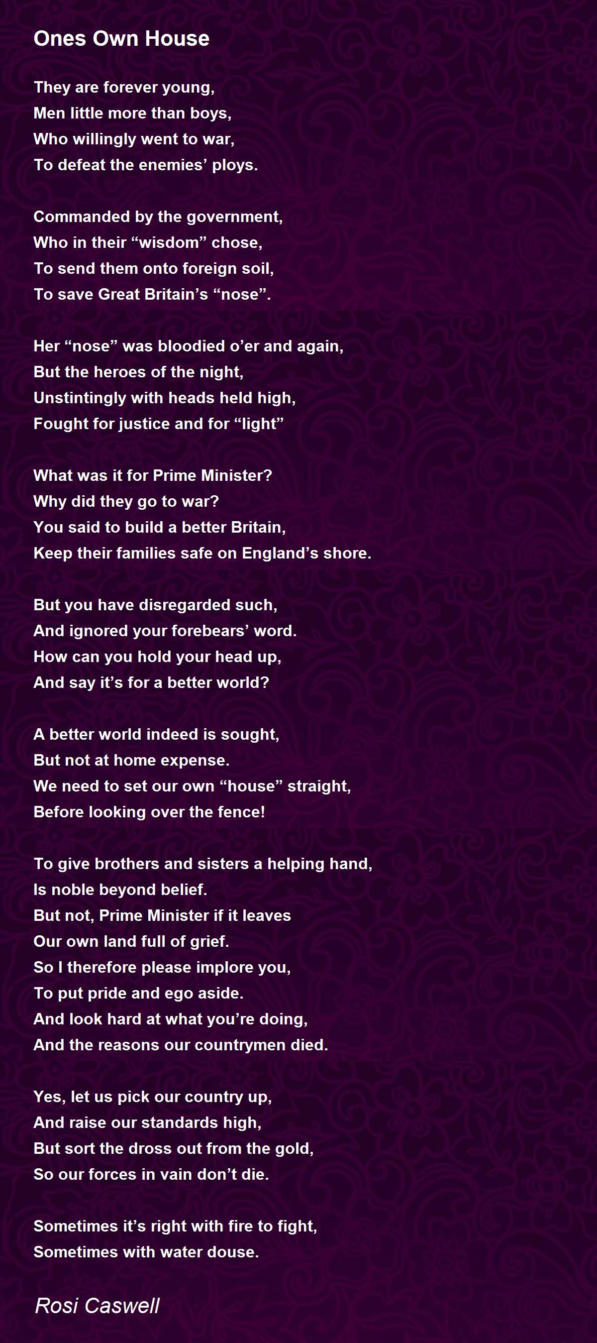 Poems About Houses And Homes