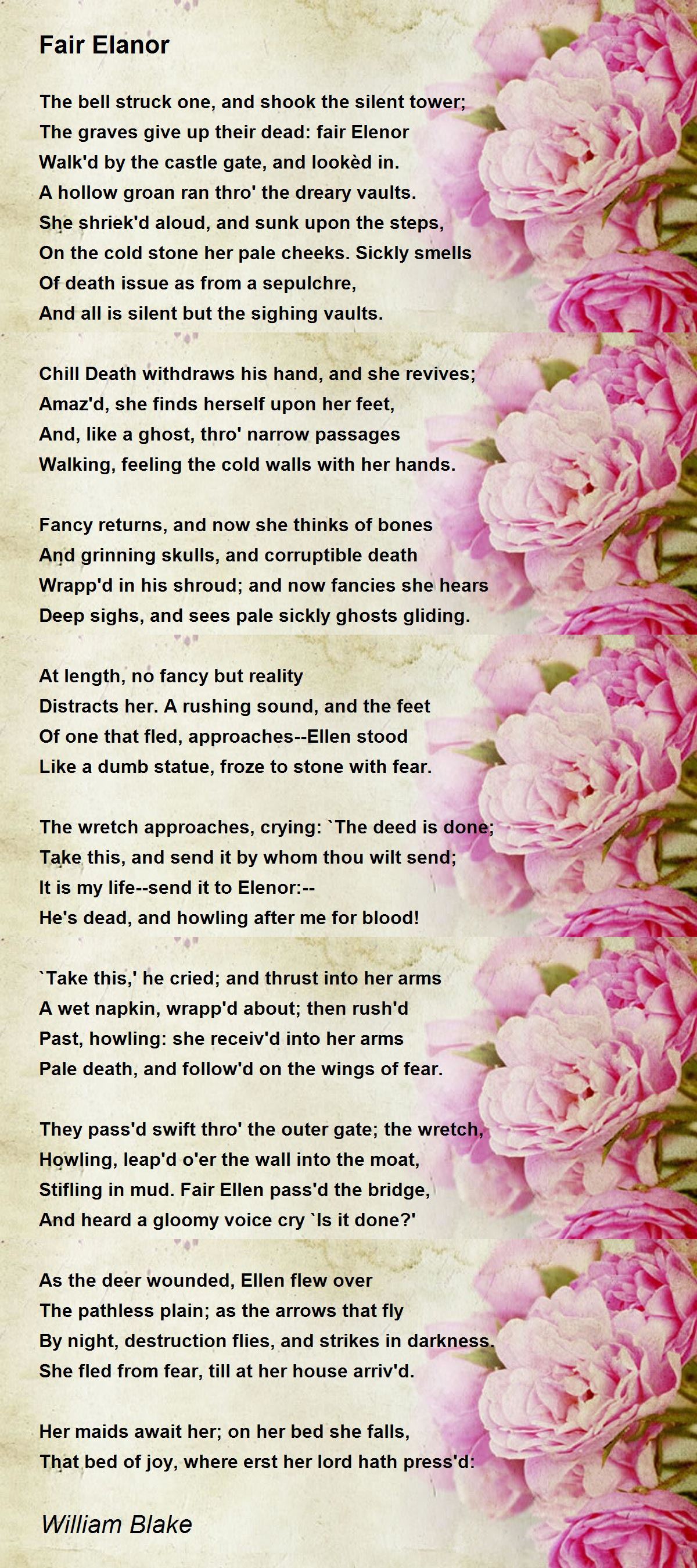 Fair Elanor Poem by William Blake - Poem Hunter