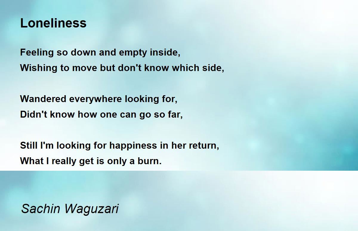 Deep Poems About Loneliness