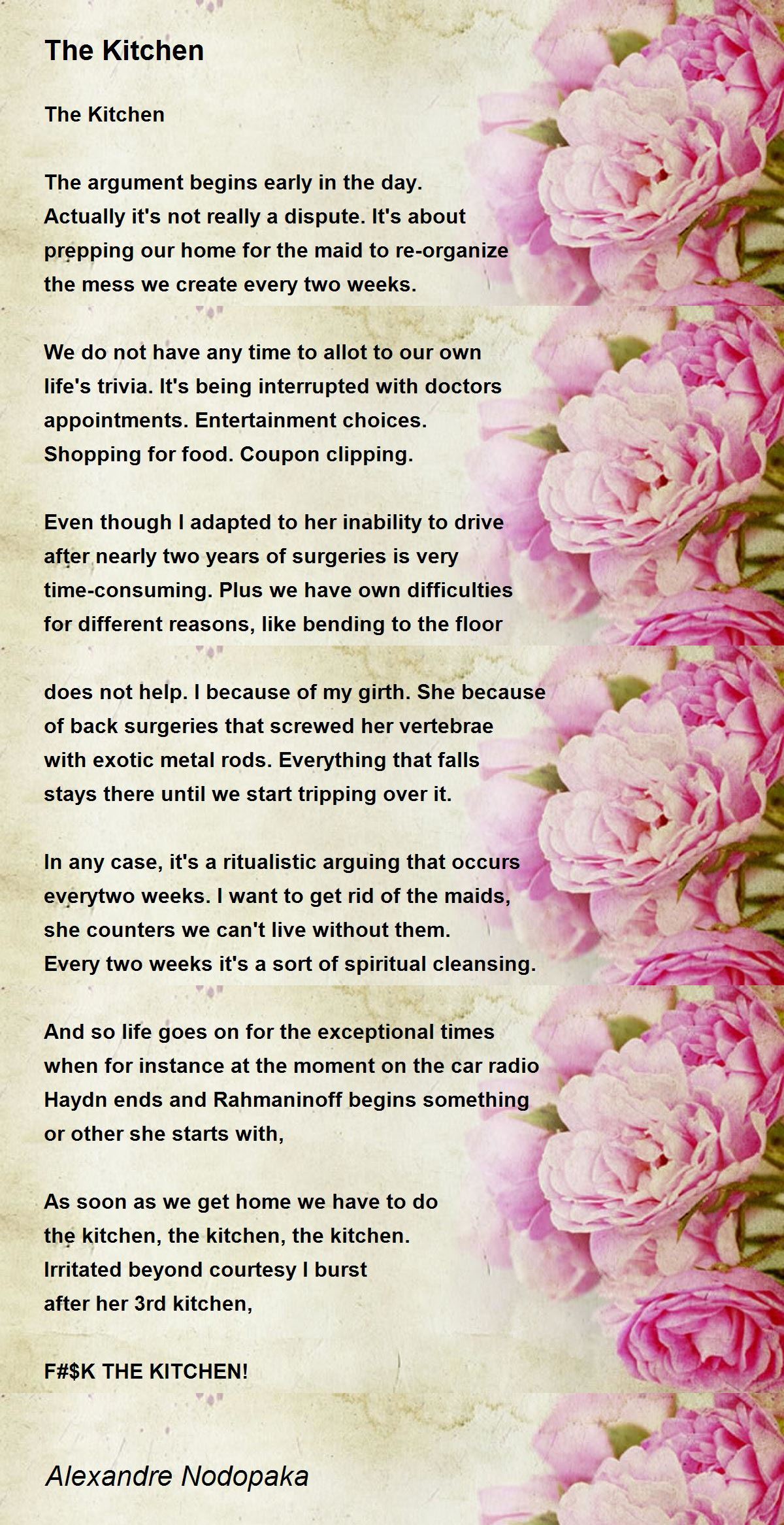 Poem About The Kitchen