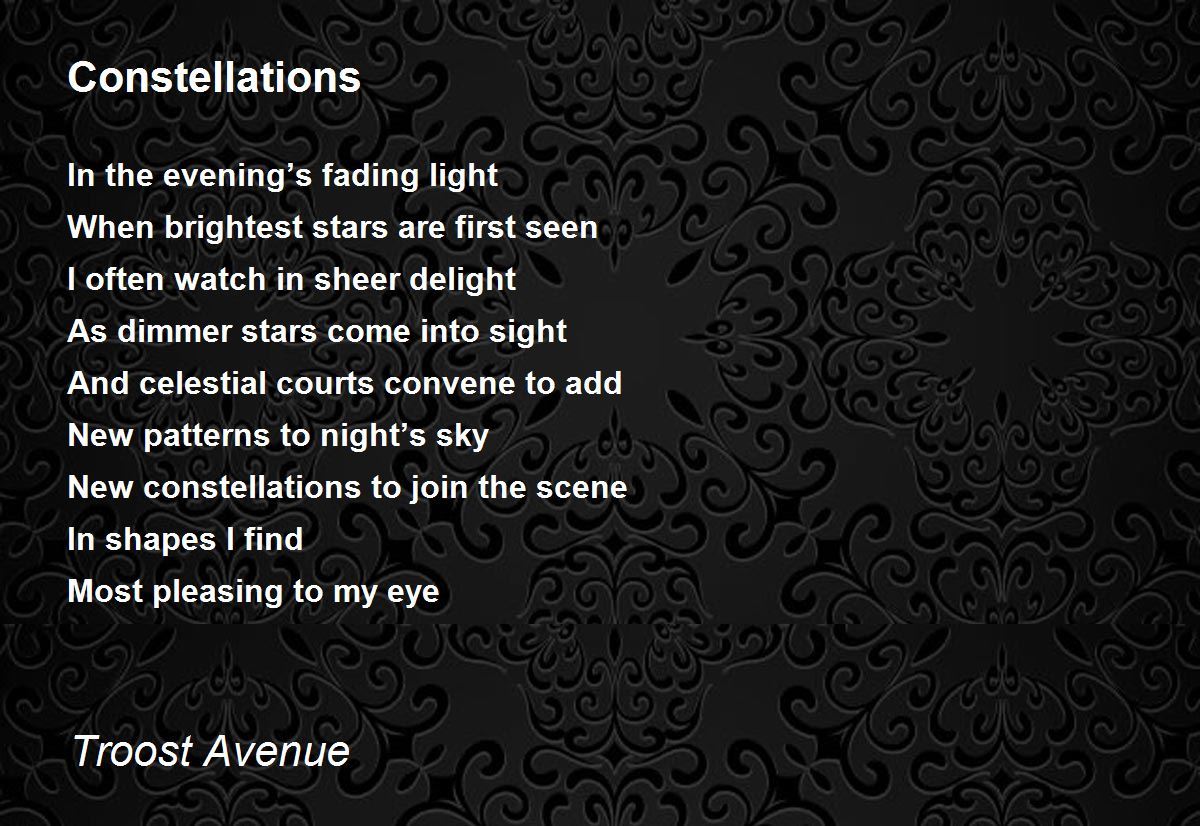 Constellations by Troost Avenue - Constellations Poem