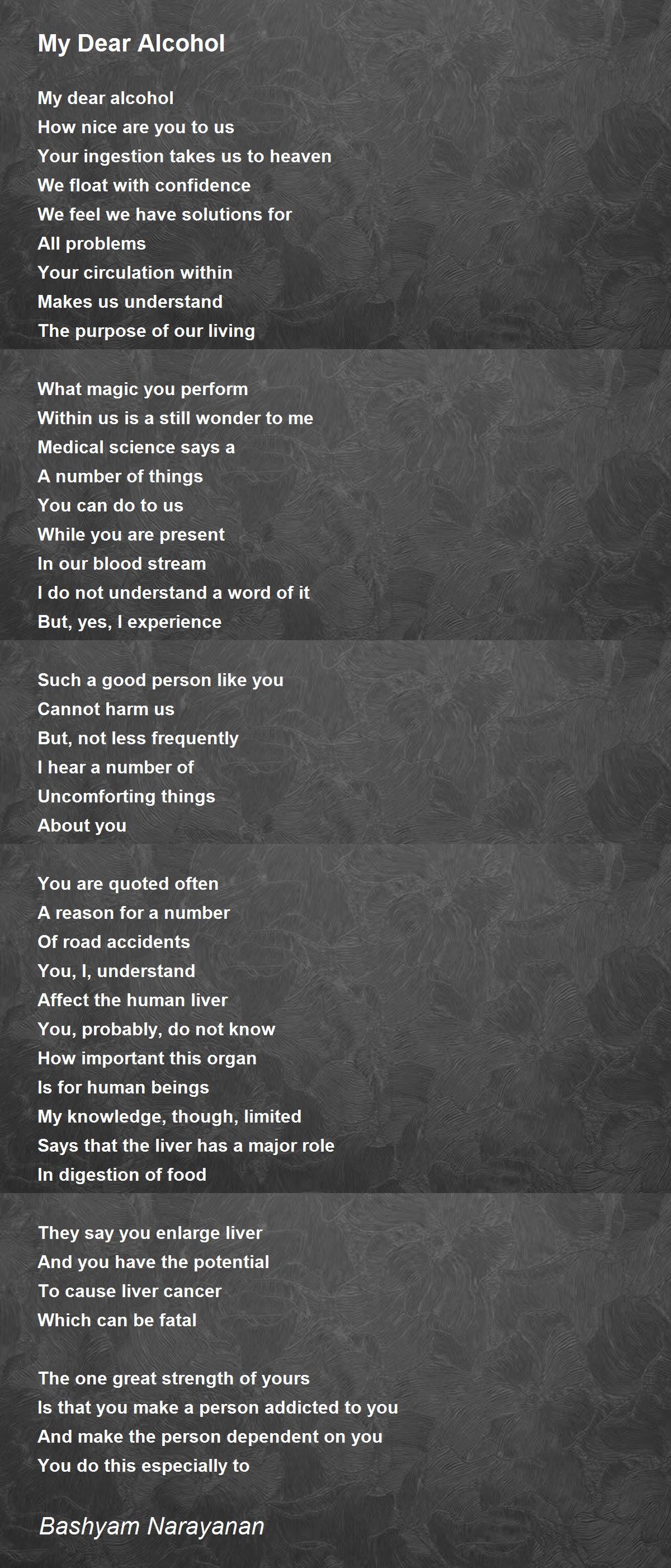 Alcohol Poetry Quotes