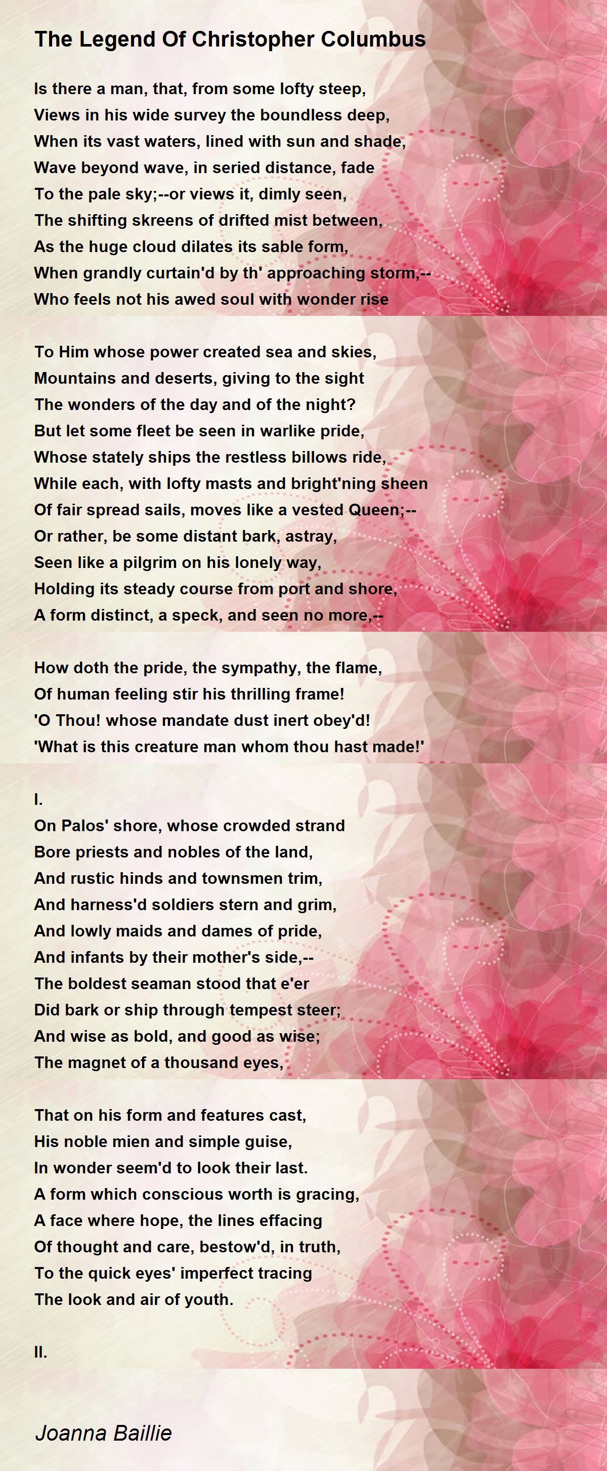 Christopher Columbus Poem