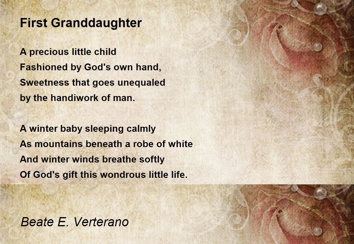 Poem For A Granddaughter