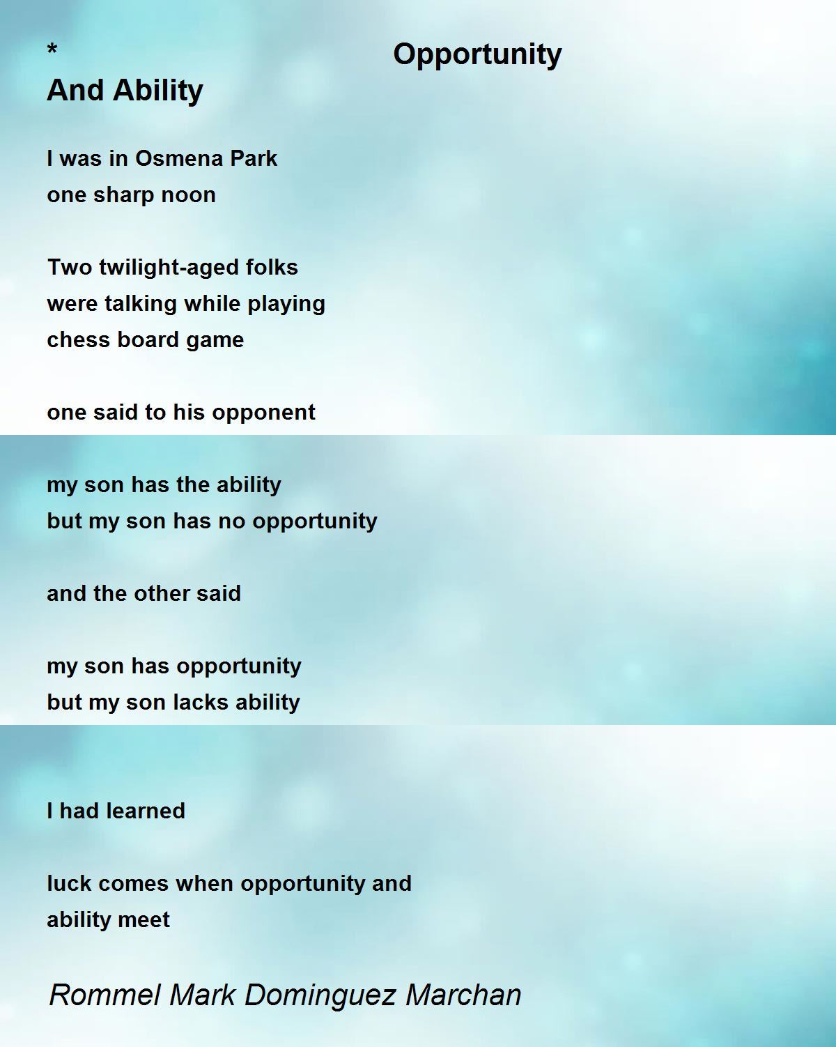 Ability Opportunity Quotes