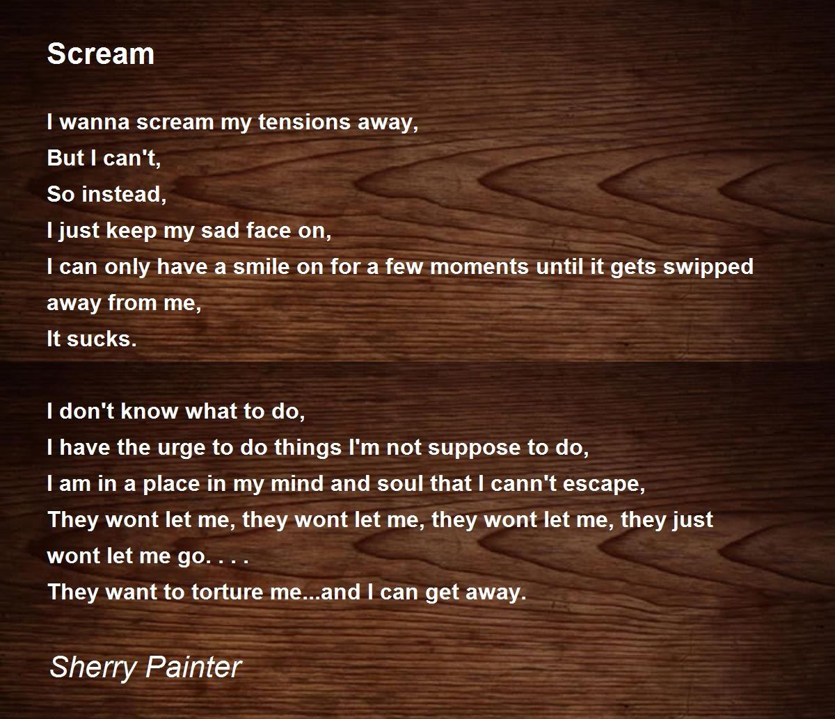 Cute Scream Poems