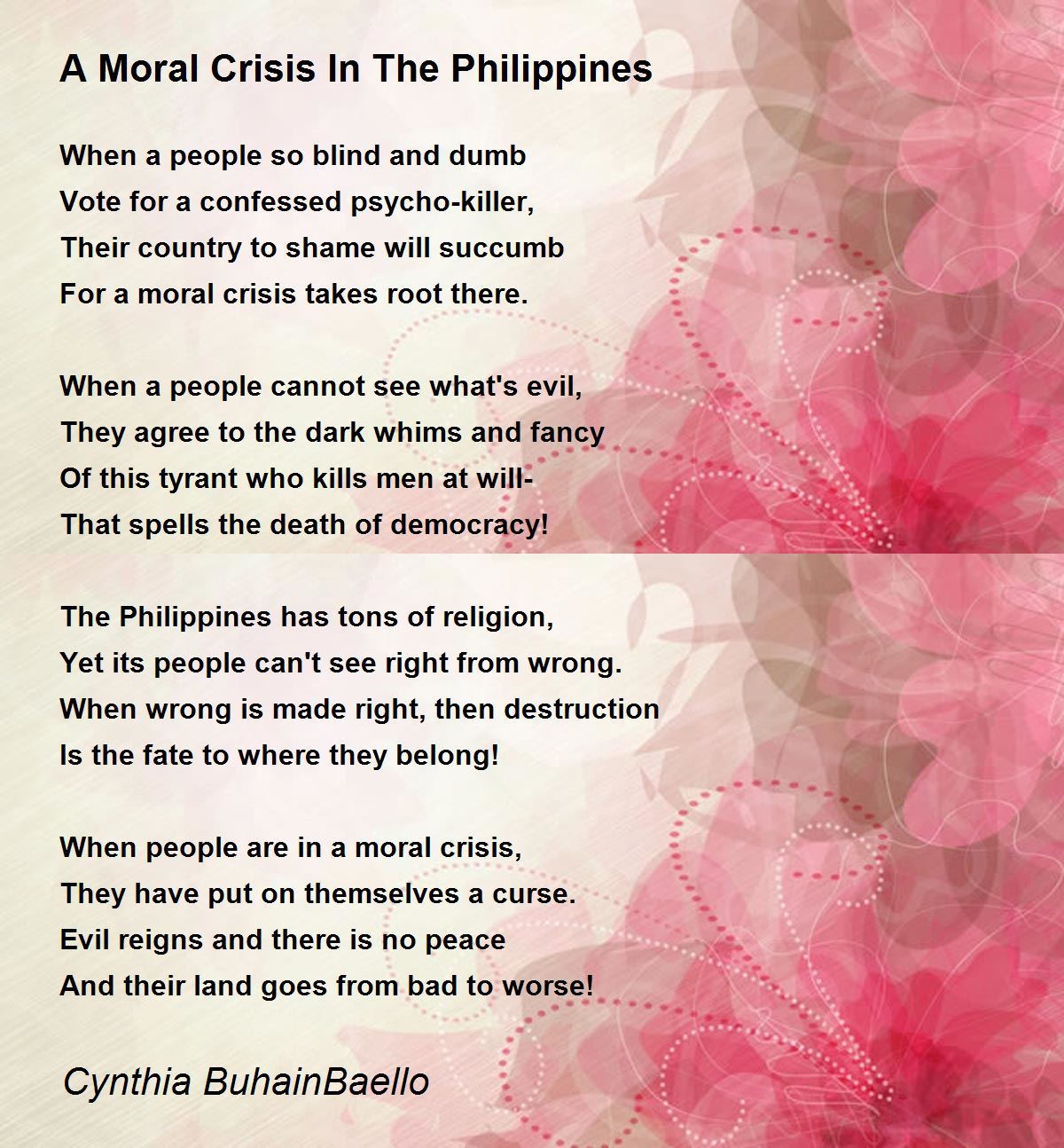 A Moral Crisis In The Philippines A Moral Crisis In The Philippines