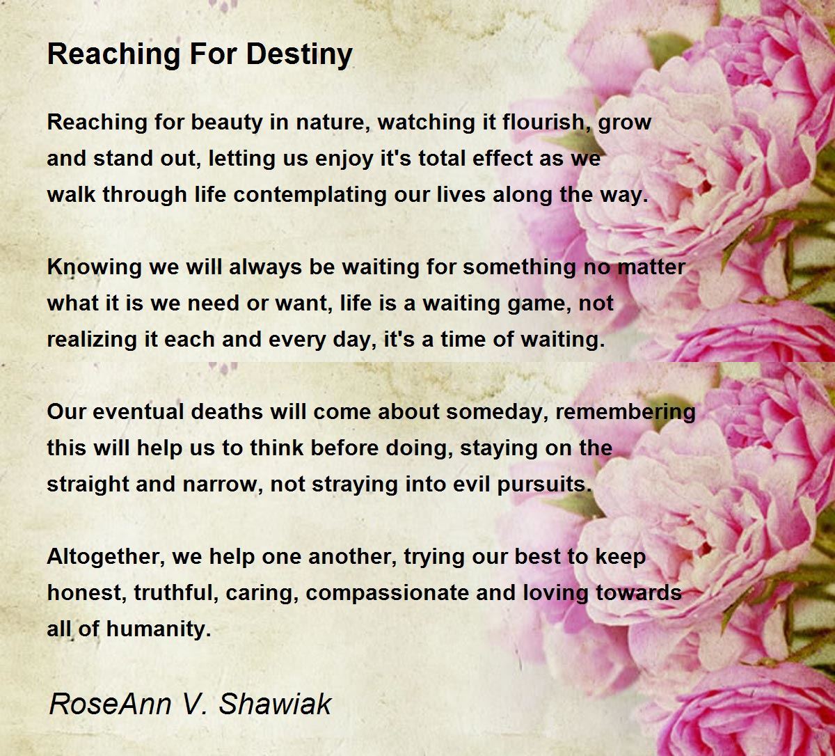 Embrace Your Destiny Poem