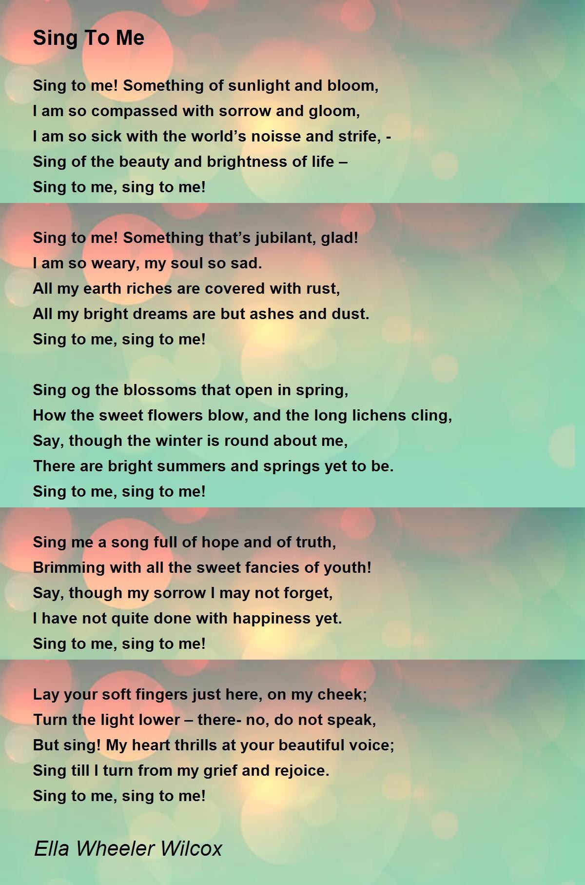 Karma Poem By Ella Wheeler Wilcox Poem Hunter