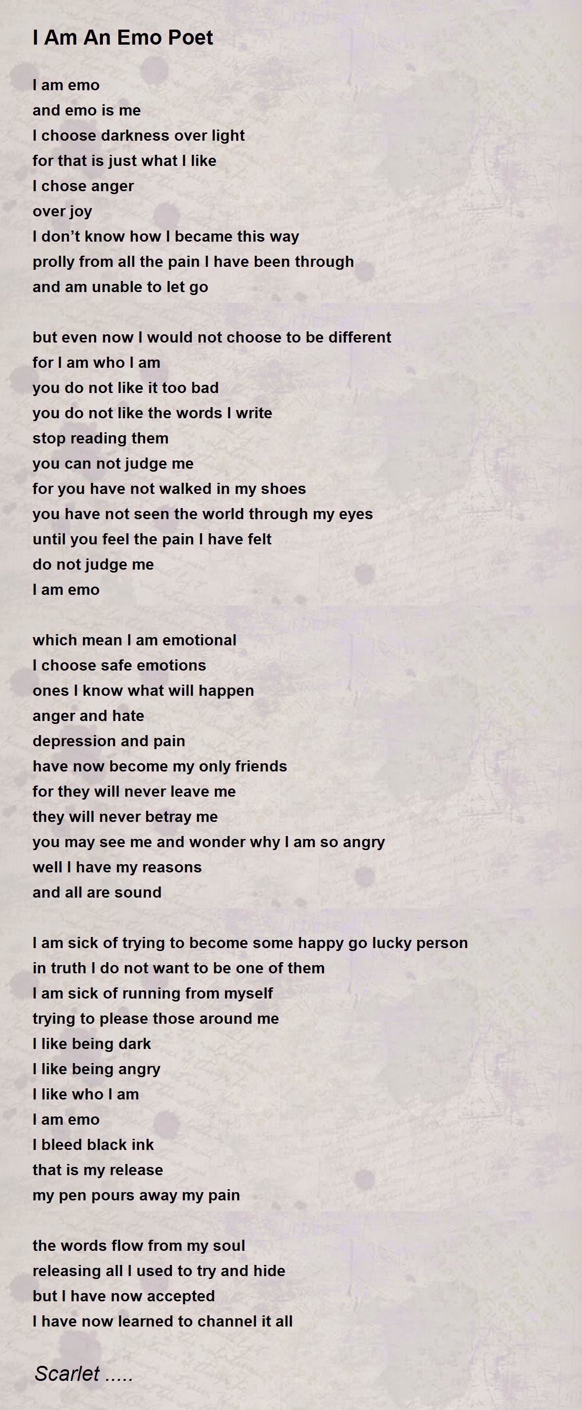 Emo Poems And Quotes