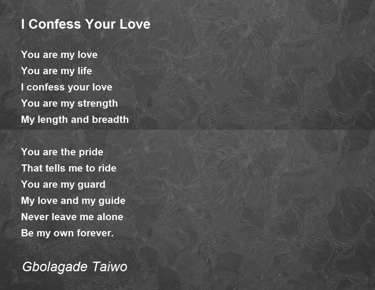 Confess Of Love Quotes