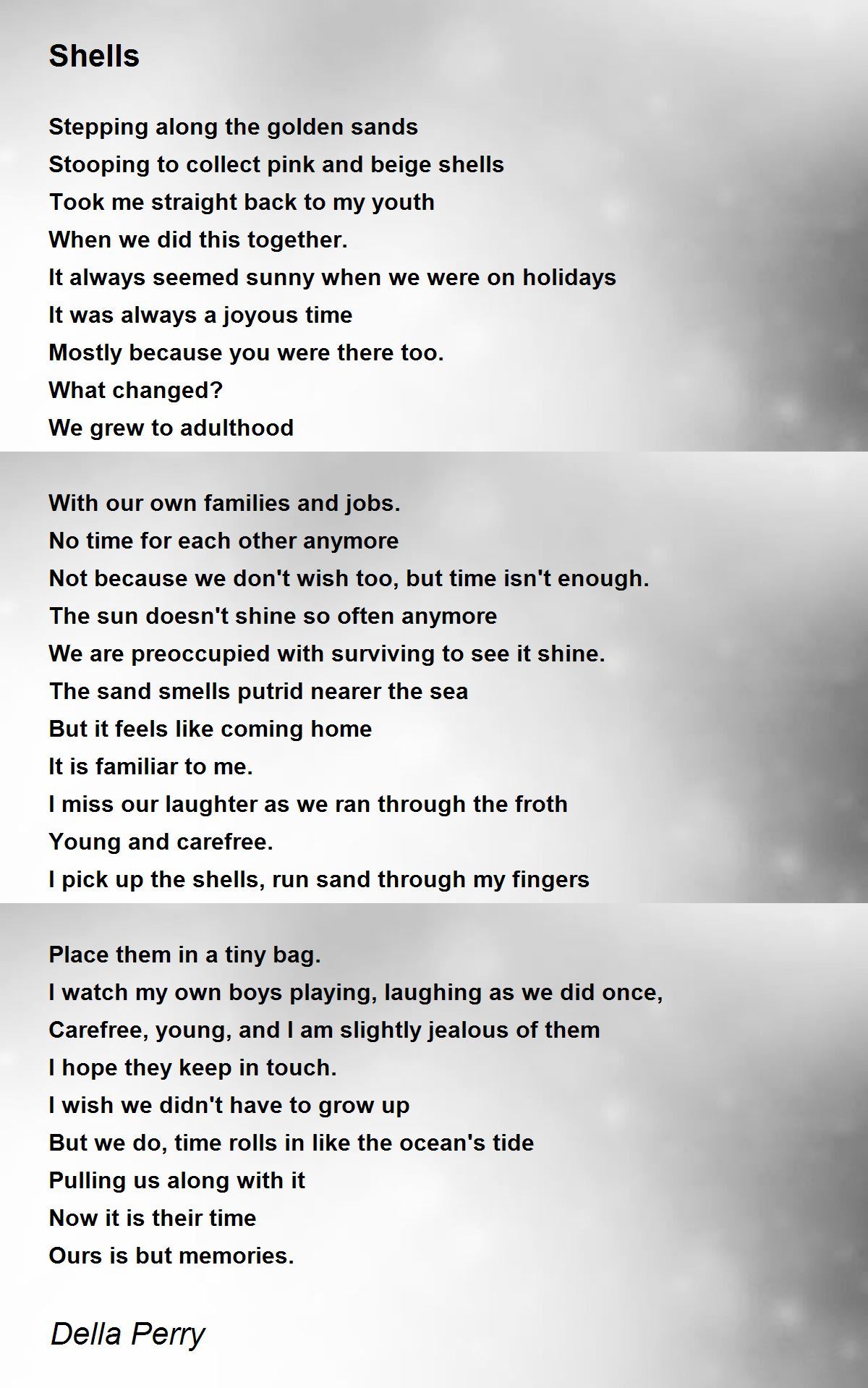 Shells - Shells Poem by Della Perry