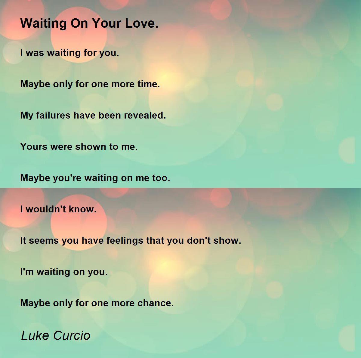 Download poems about waiting for true love - oioism