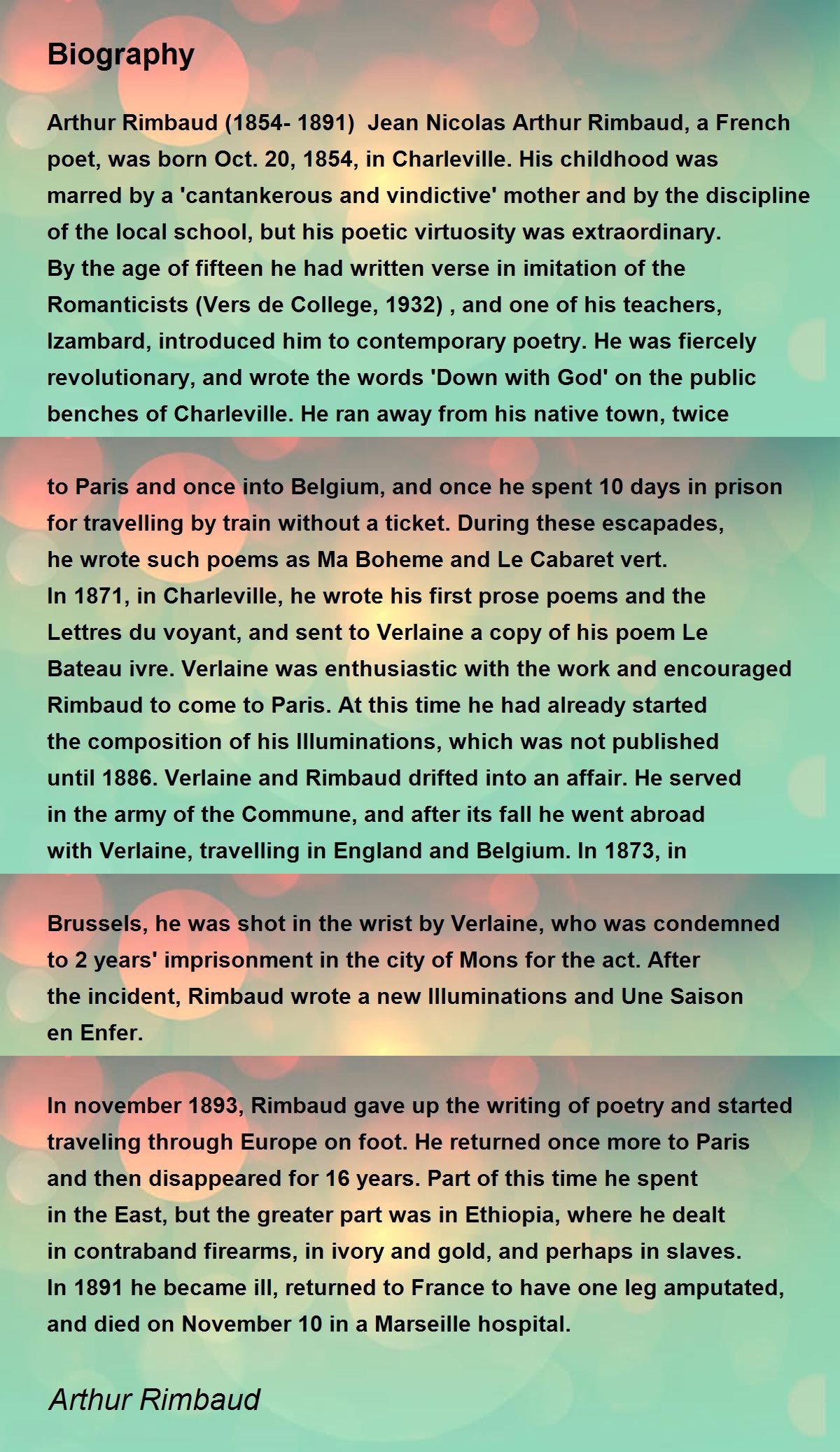 Eternity Poem By Arthur Rimbaud Poem Hunter