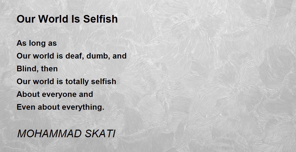 World Selfish Quotes