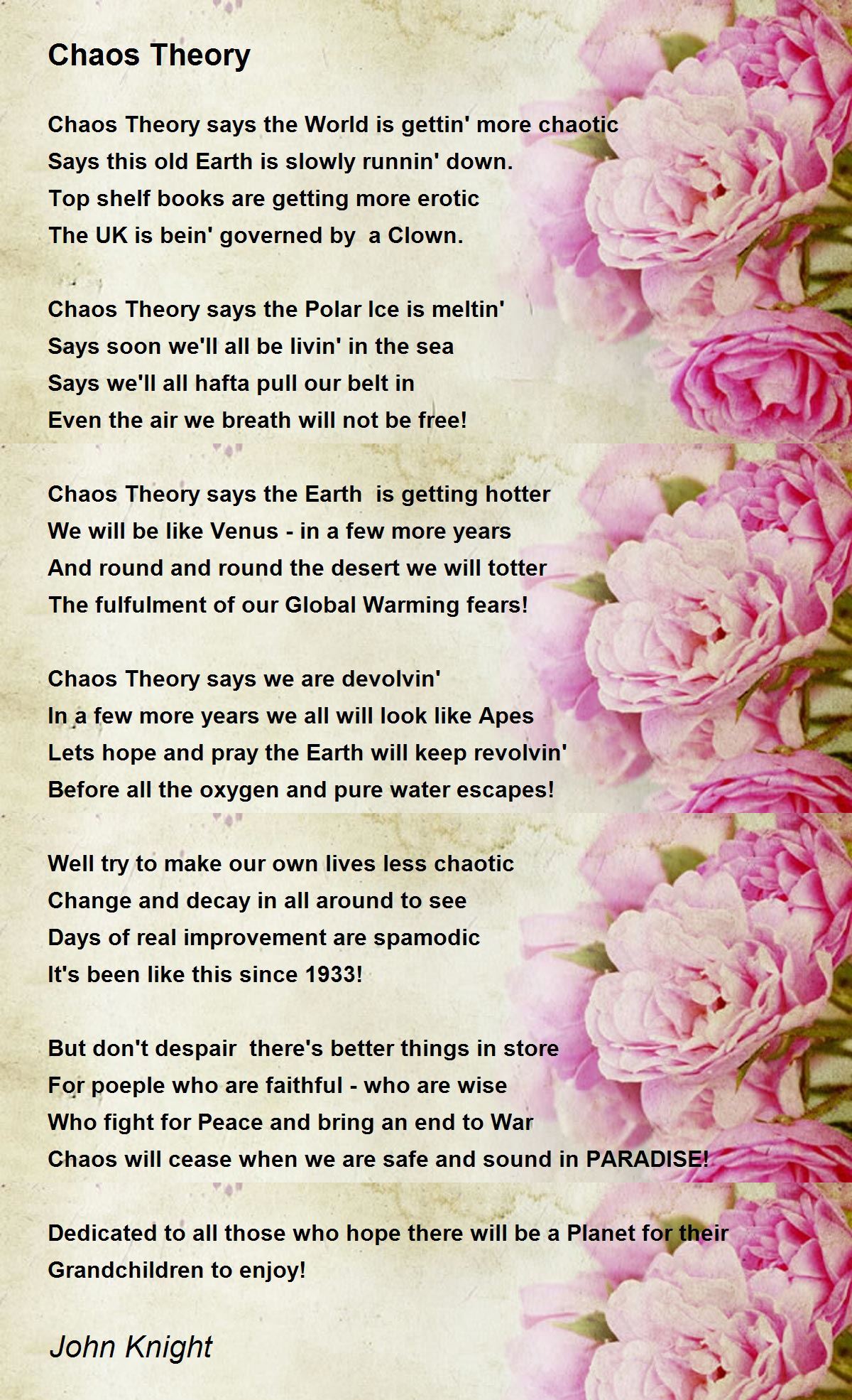 Chaos Poem