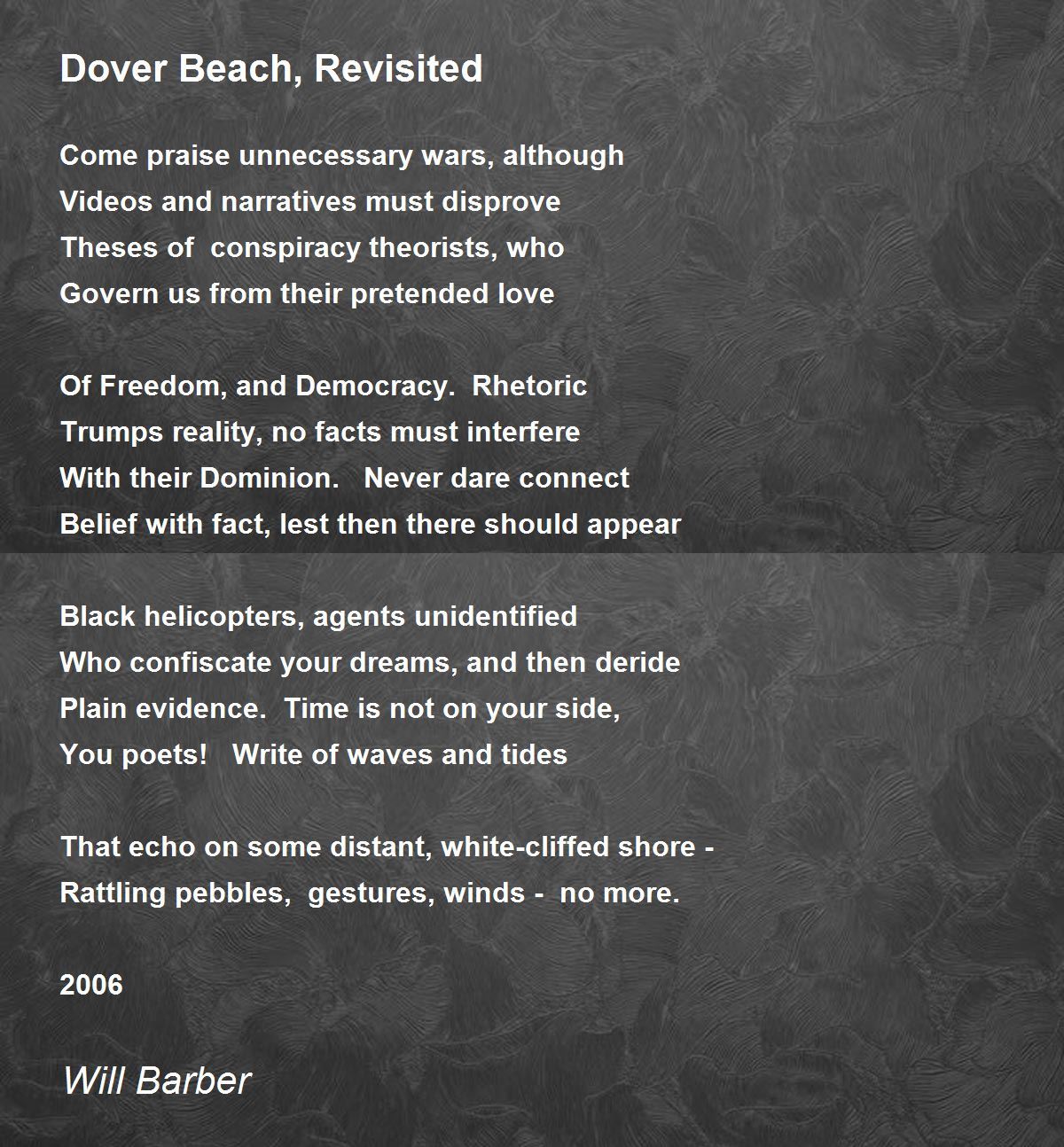 What Is The Meaning Behind The Poem Dover Beach