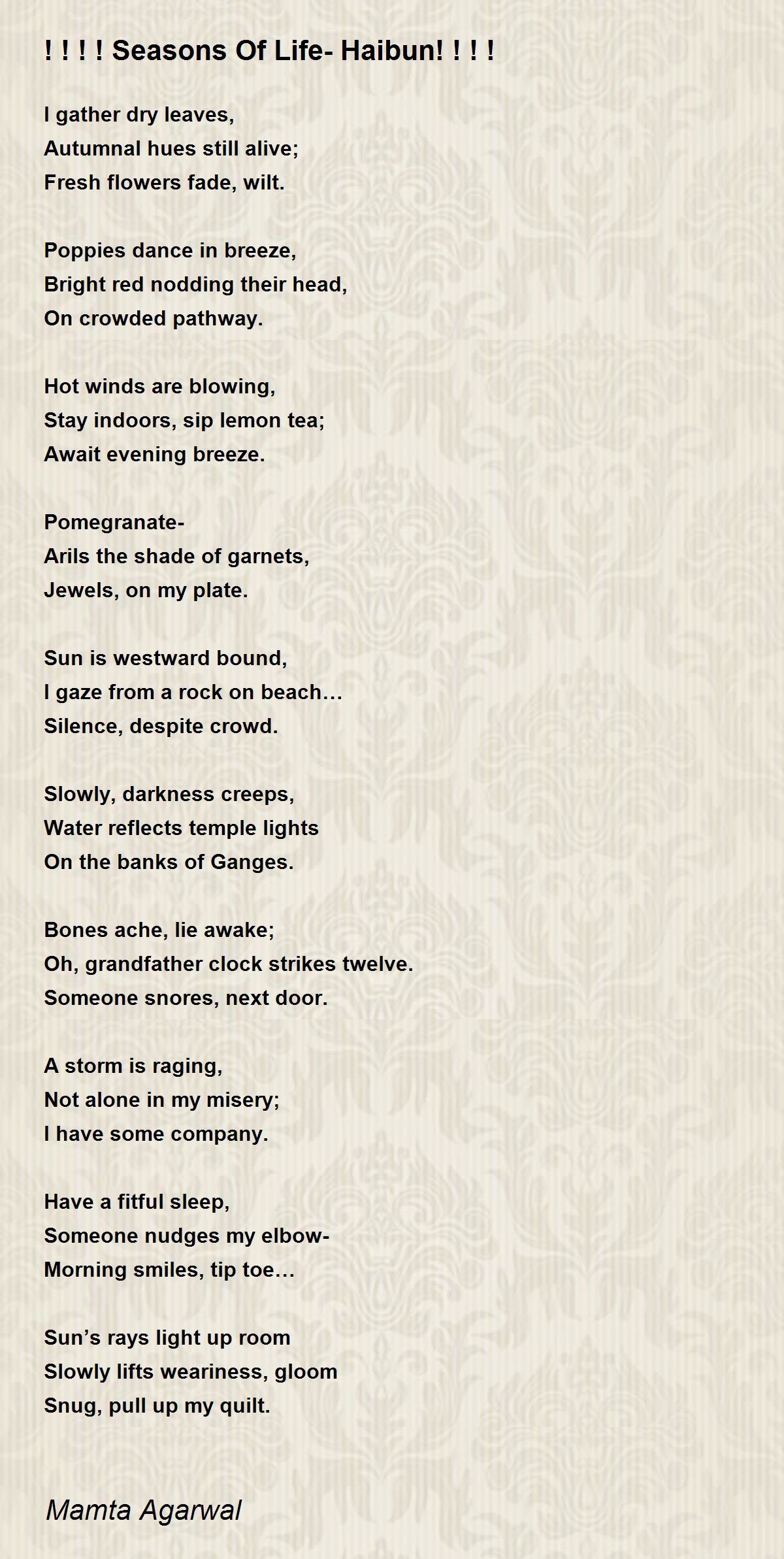 Poems About Seasons Changing