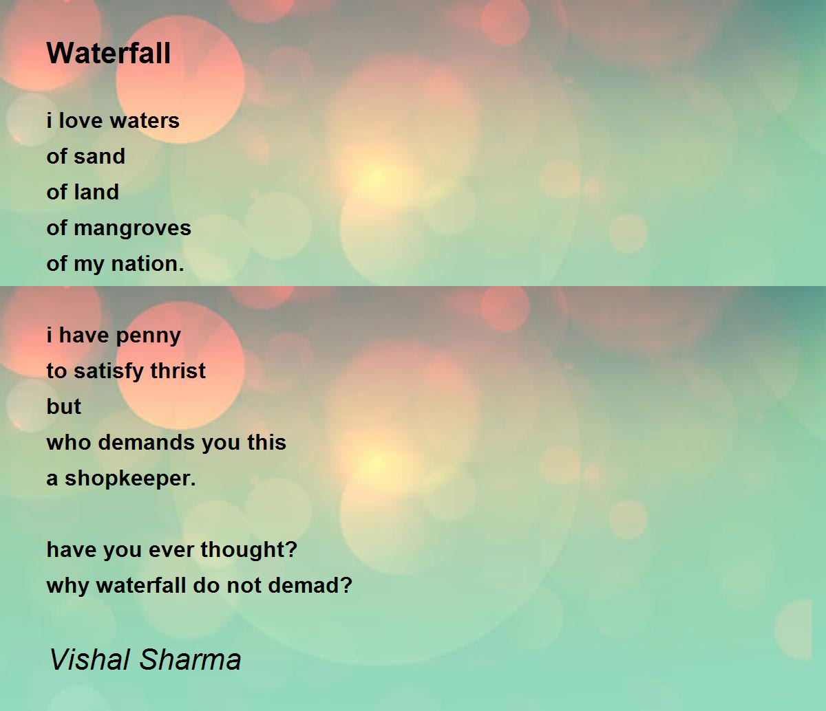 Waterfall - Waterfall Poem by Vishal Sharma