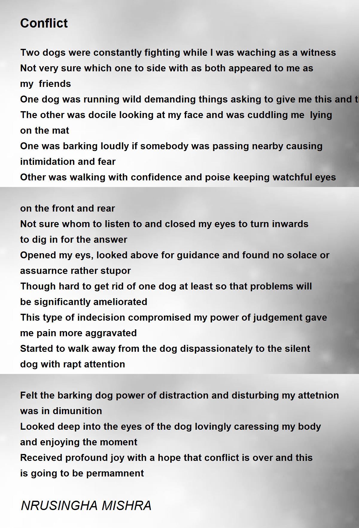 Conflict Poem by NRUSINGHA MISHRA - Poem Hunter