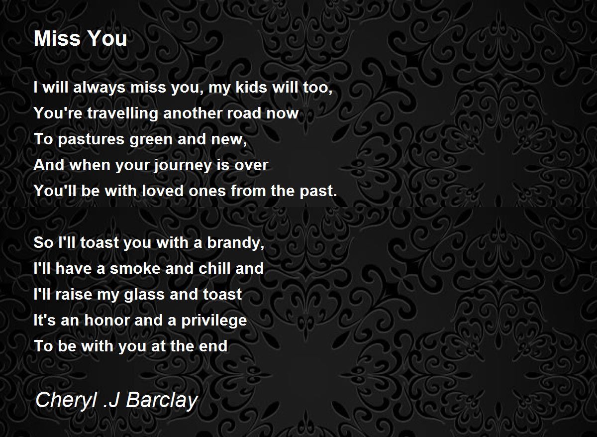 I Really Miss You Poems