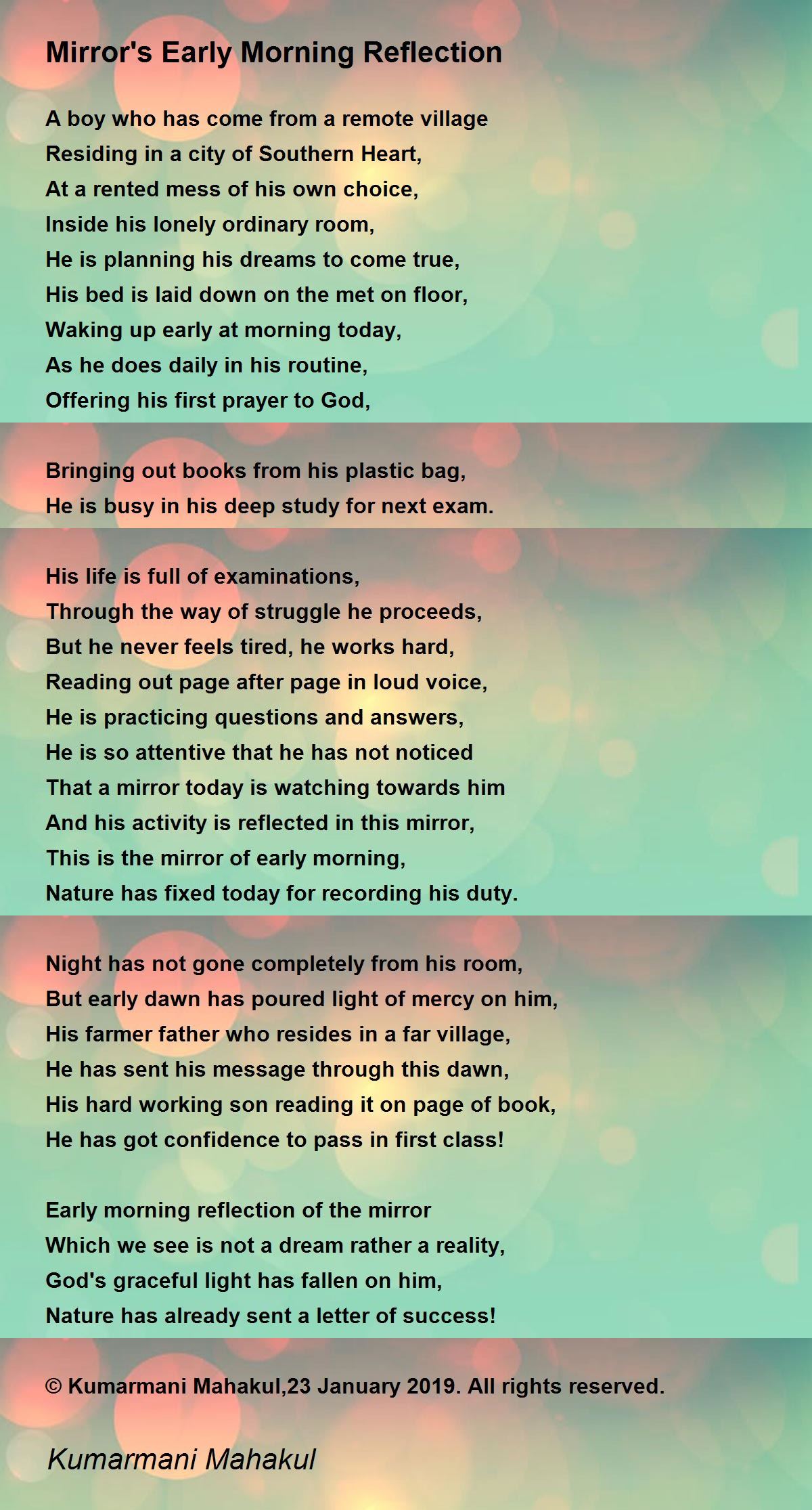 Mirror's Early Morning Reflection - Mirror's Early Morning Reflection ...