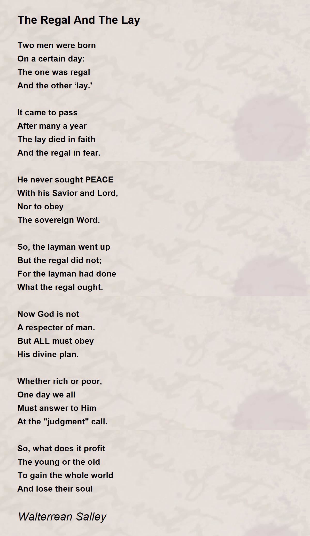 A Tribute To The Elderly Poem By Walterrean Salley Poem