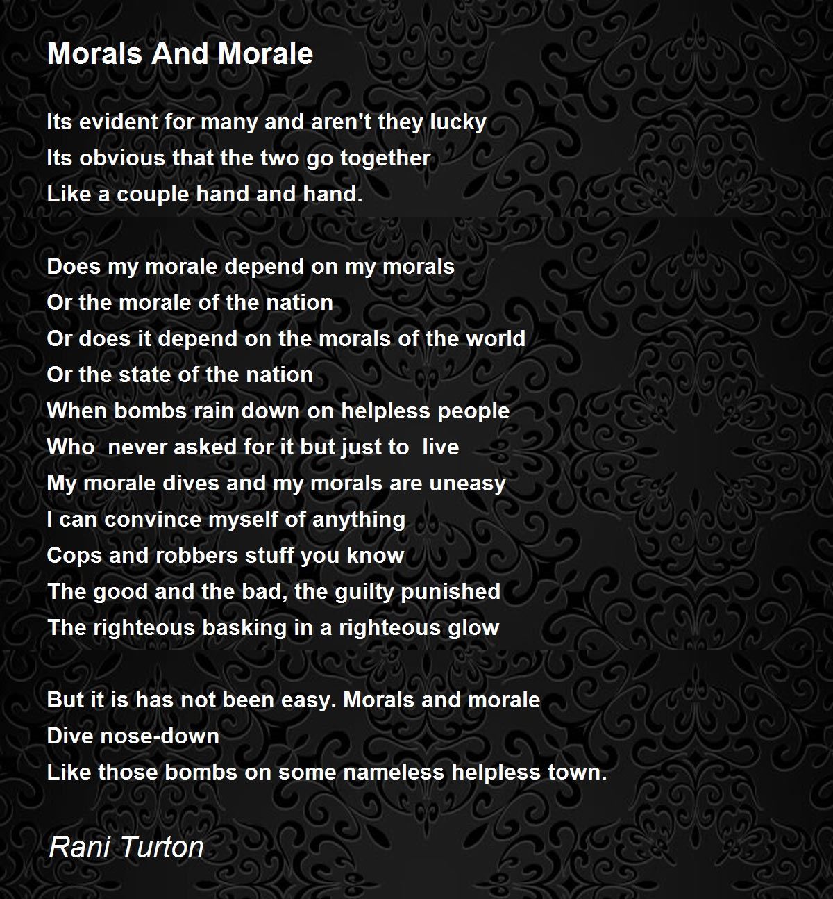 Moral Reasoning Poem : What are the moral values in Rudyard Kipling’s ...
