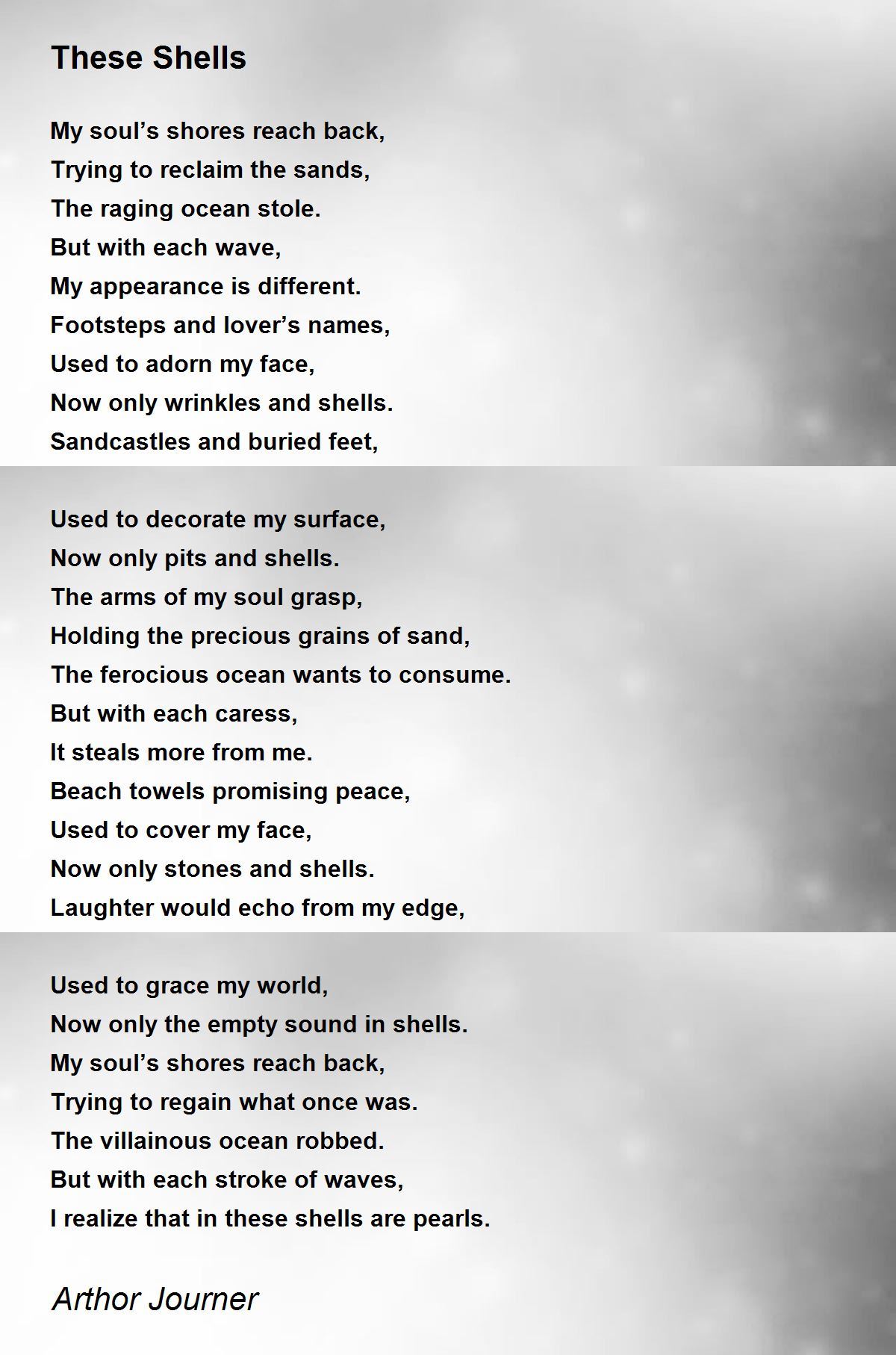 These Shells - These Shells Poem by Arthor Journer