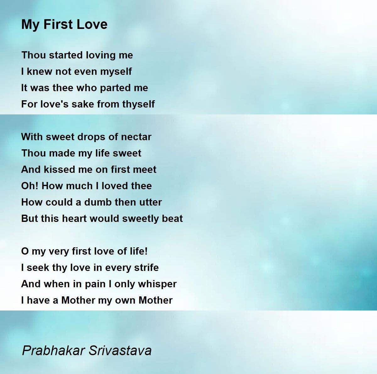 Poems About Love First