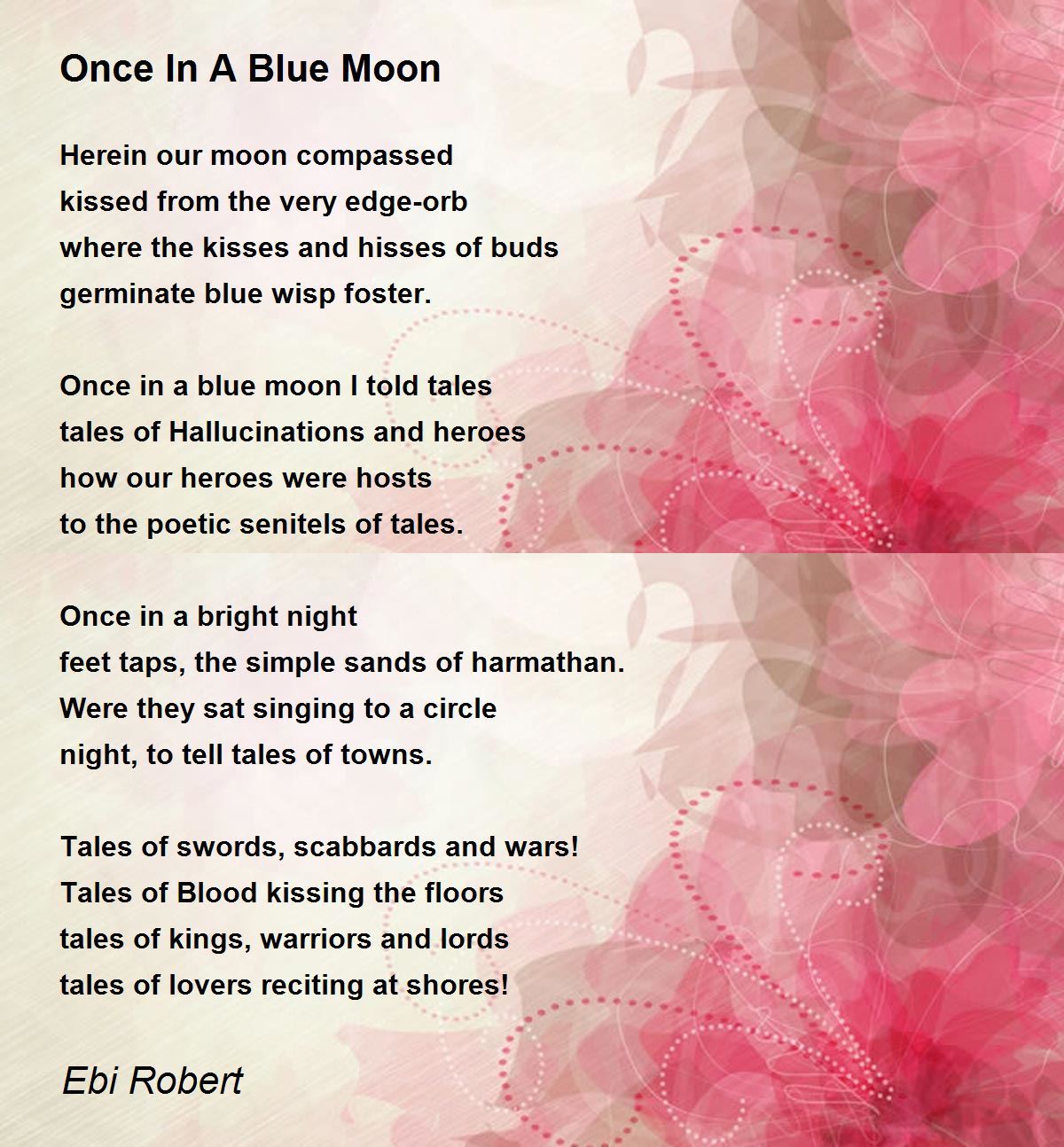 Blue Moon Poem