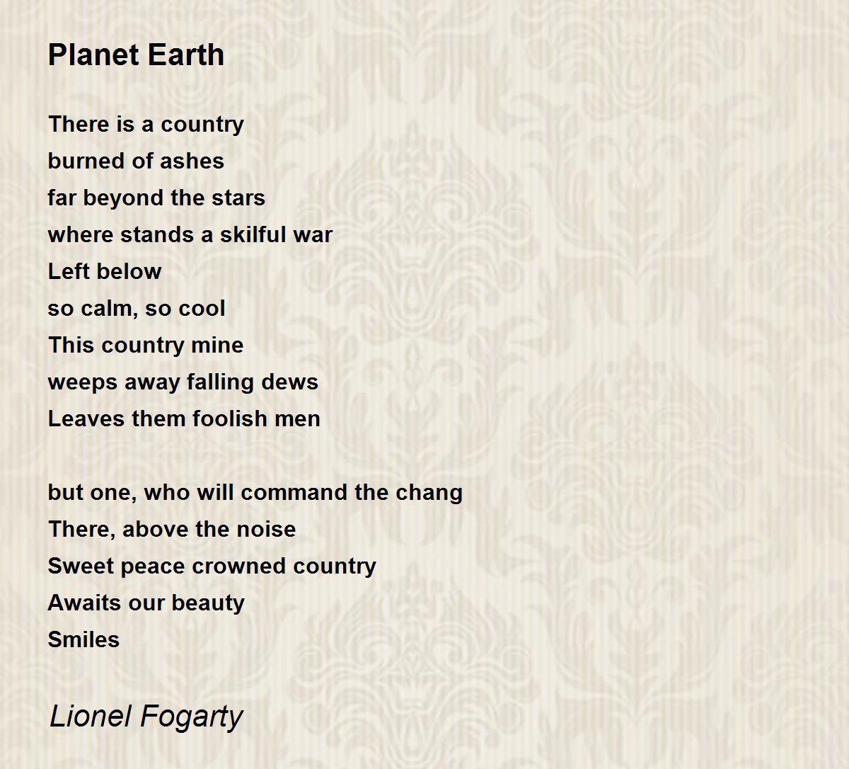 Poems Of The Seven Planets Billy And Charlies Highest