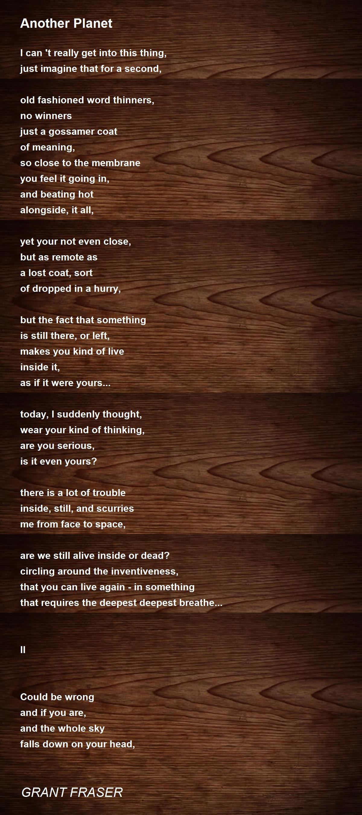 Poems Of The Seven Planets Billy And Charlies Highest