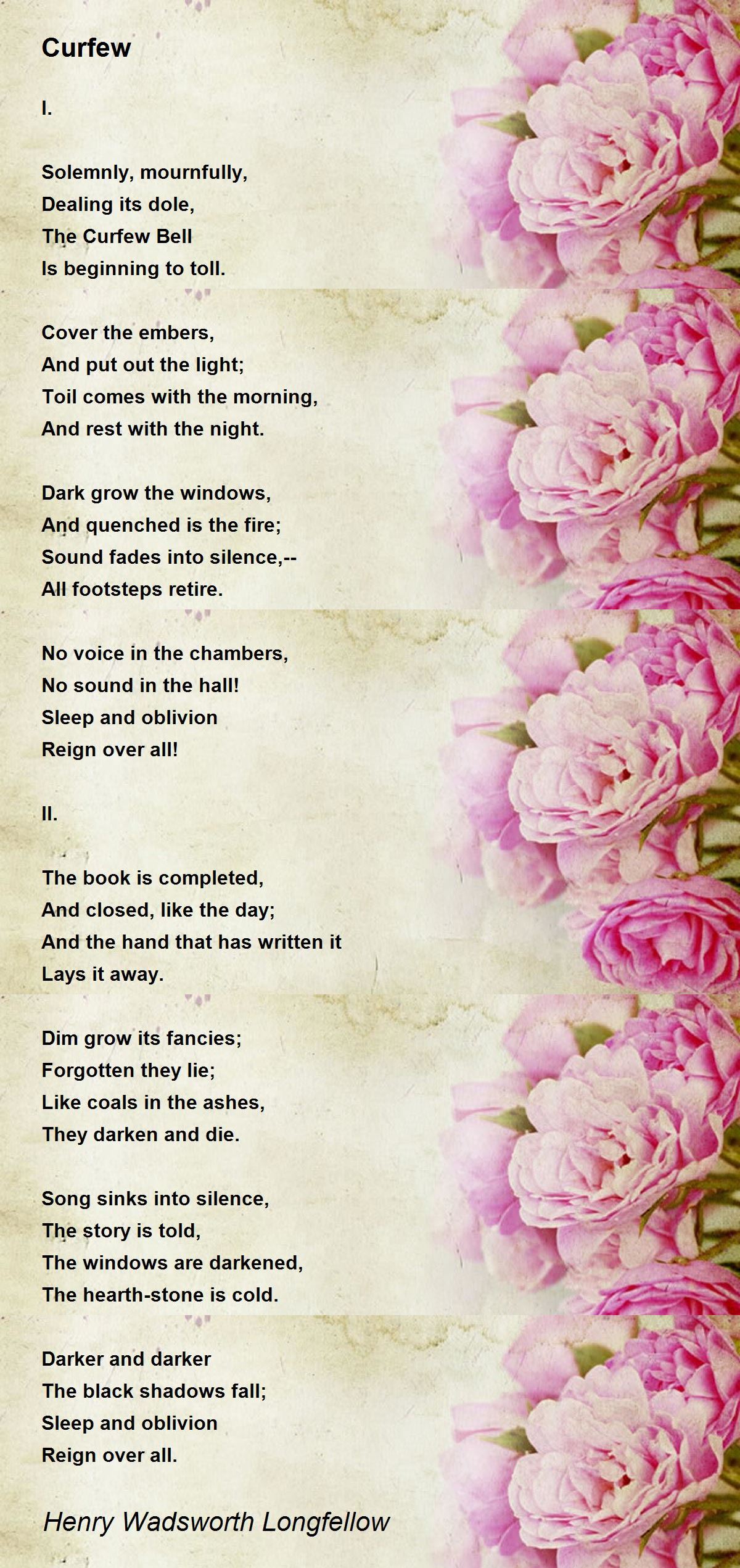 Henry Wadsworth Longfellow Poems List