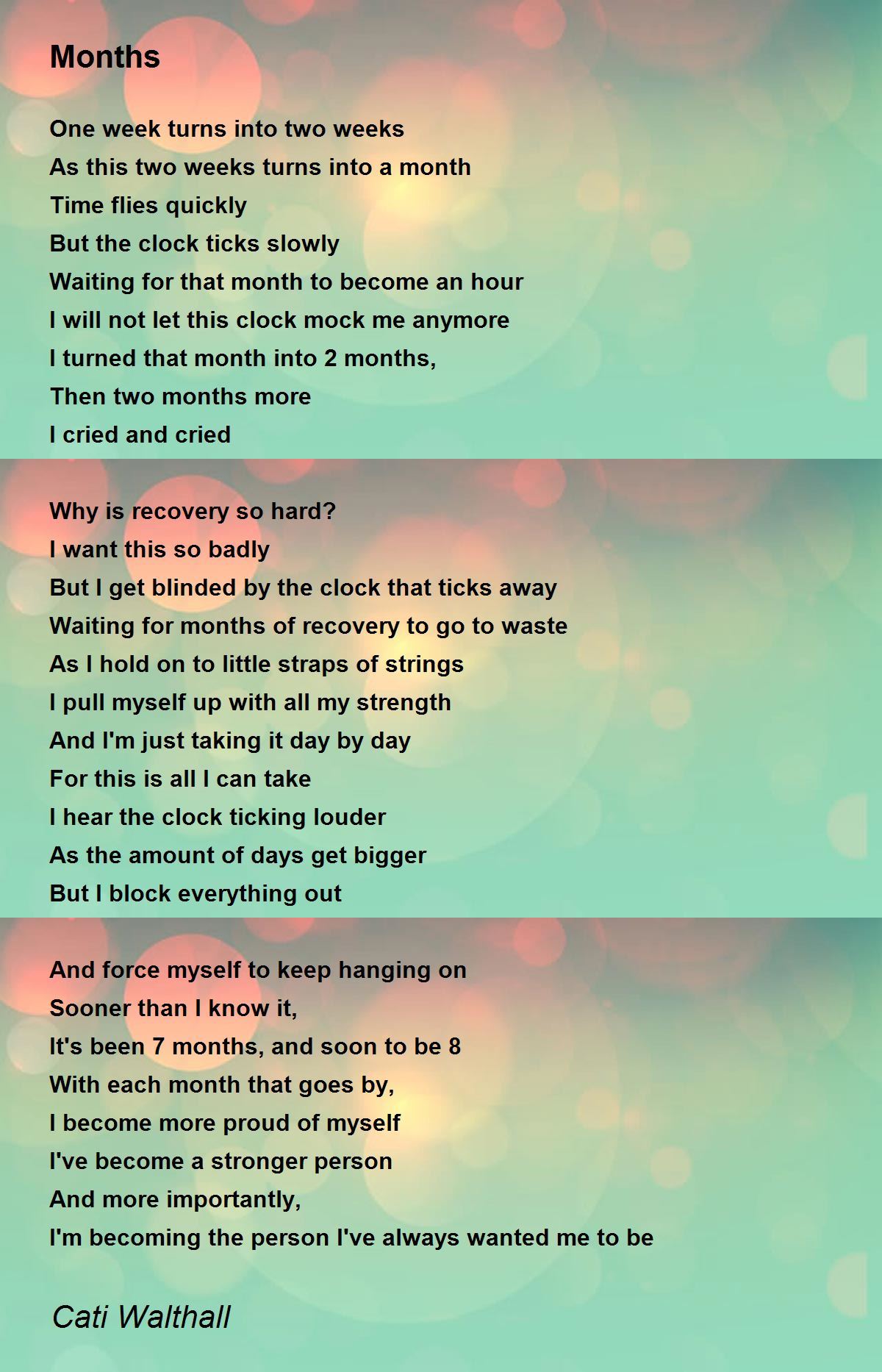 Months by Cati Walthall - Months Poem