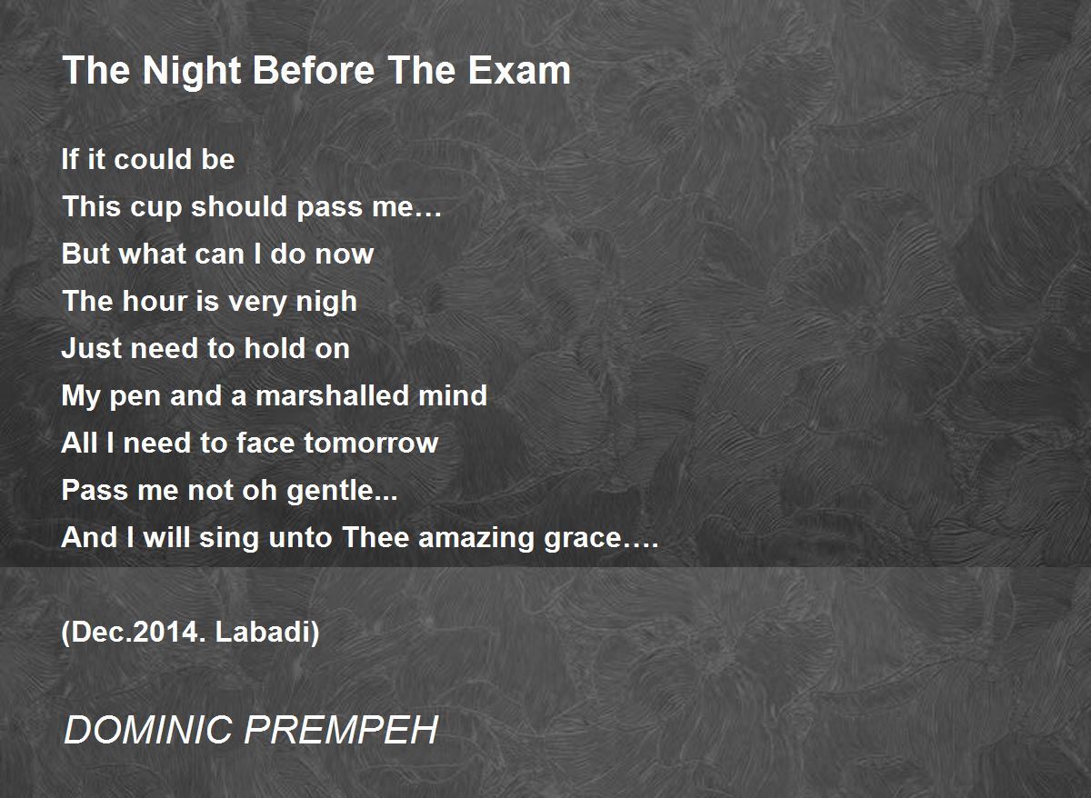 Tension Before Exam Quotes