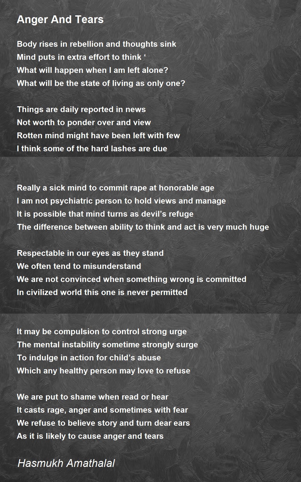 Anger Poems About Love BONUS FEATURES: POEM: I Told God I Was Angry
