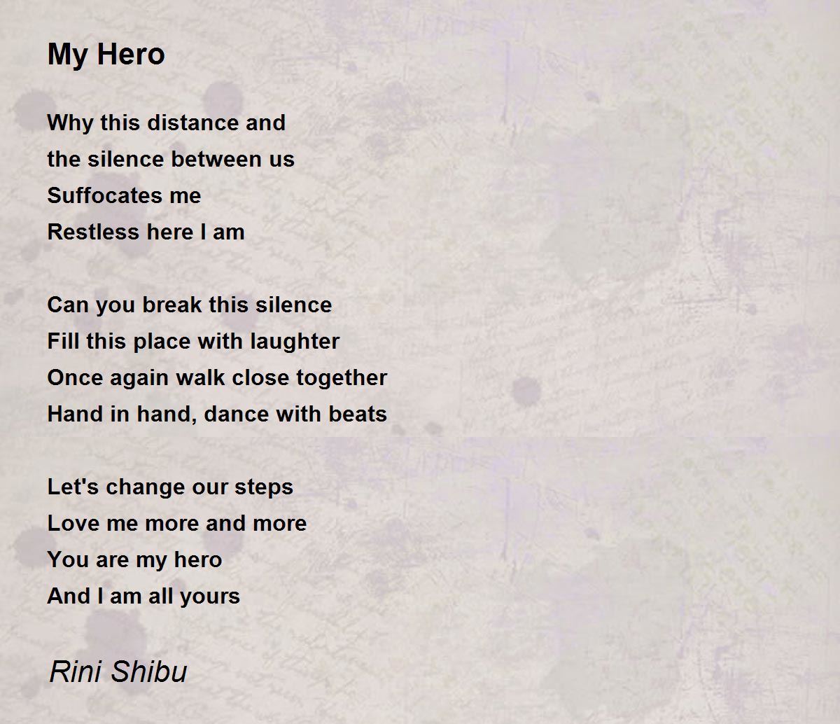 My Hero - My Hero Poem by Rini Shibu