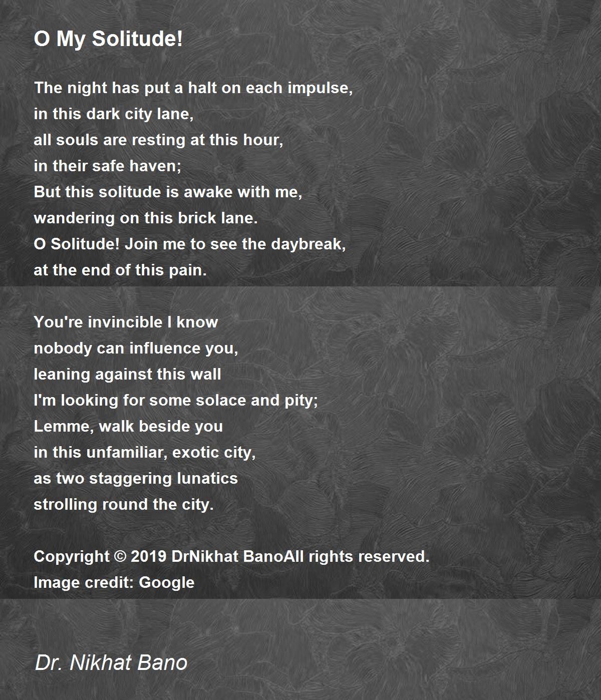 Solitary Poems