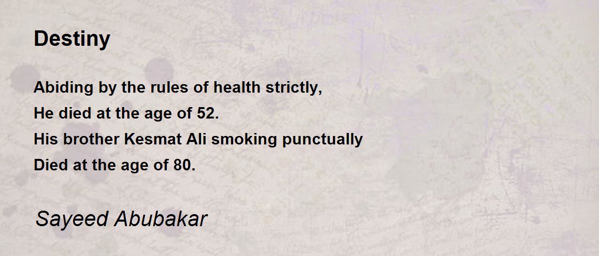 Destiny Poems And Quotes