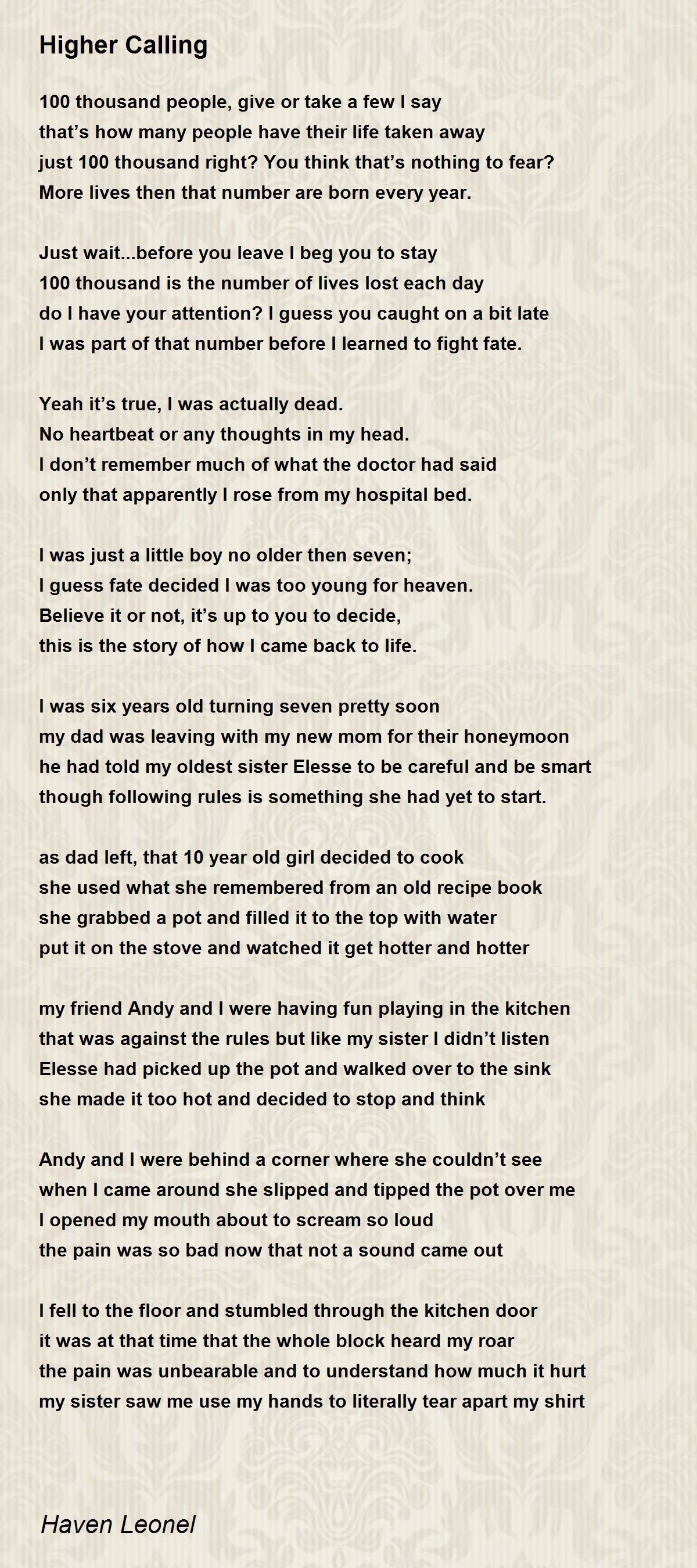 Higher Calling Quotes