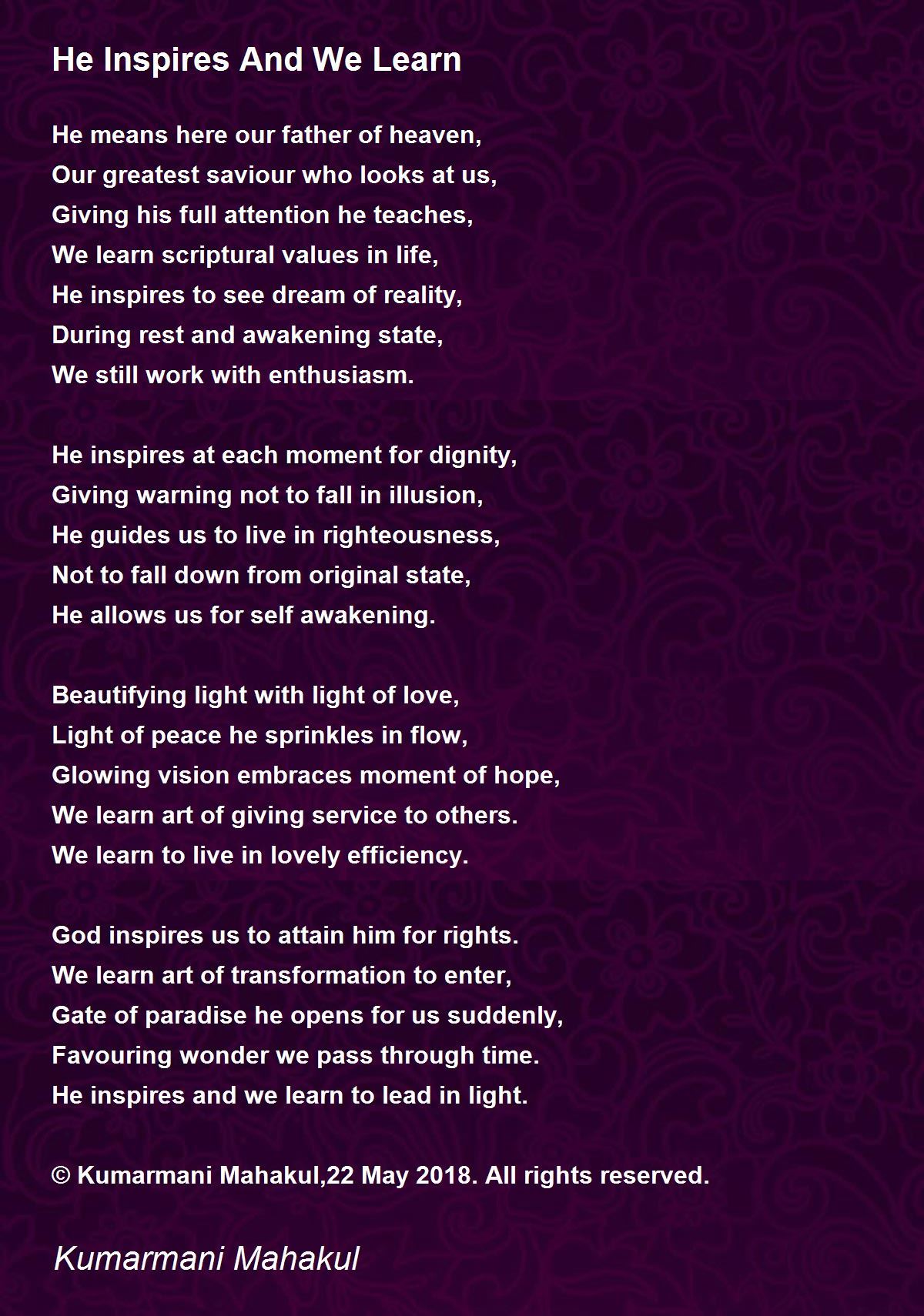 He Inspires Me Quotes