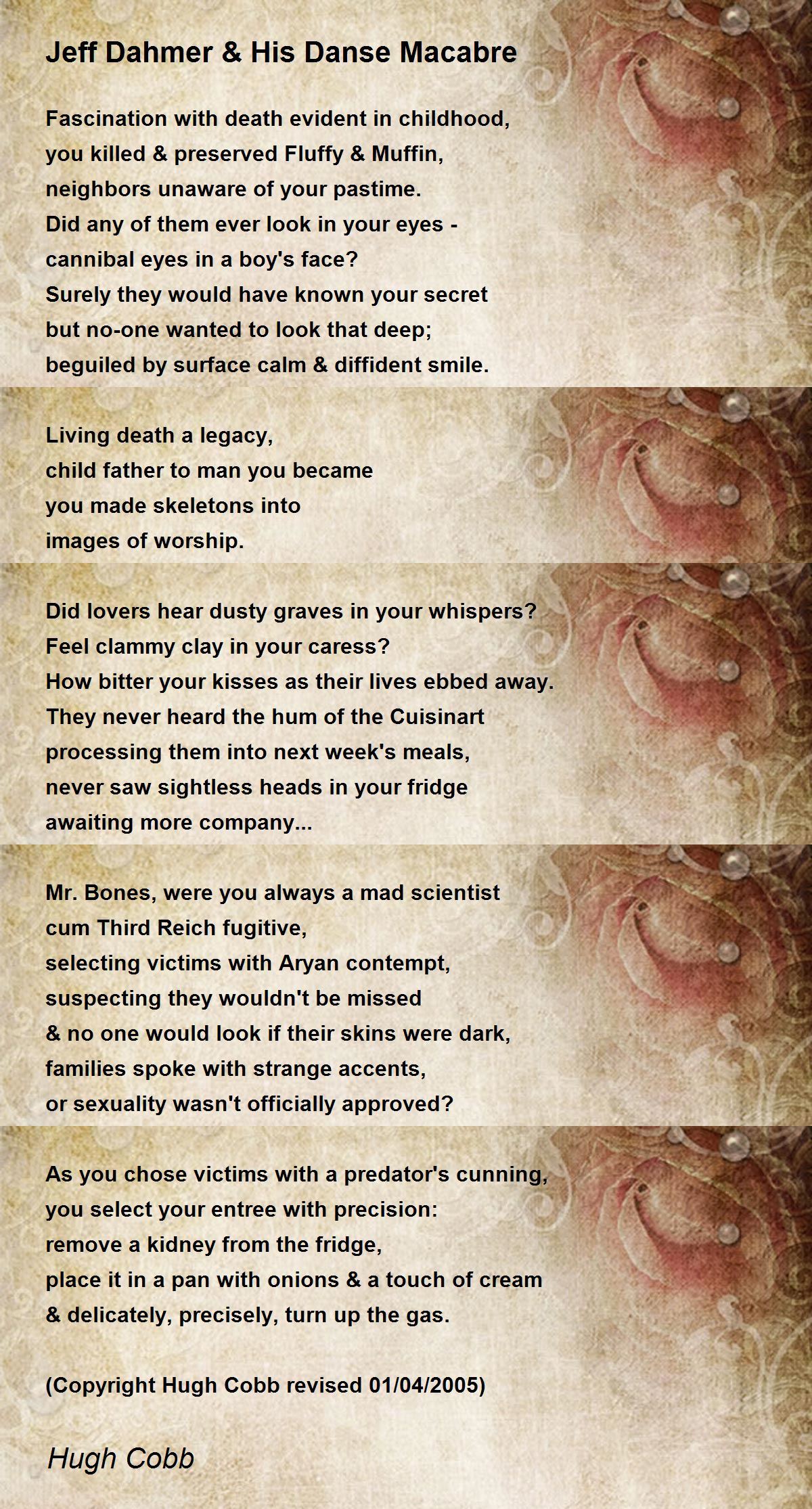 Jeff Dahmer & His Danse Macabre - Jeff Dahmer & His Danse Macabre Poem ...